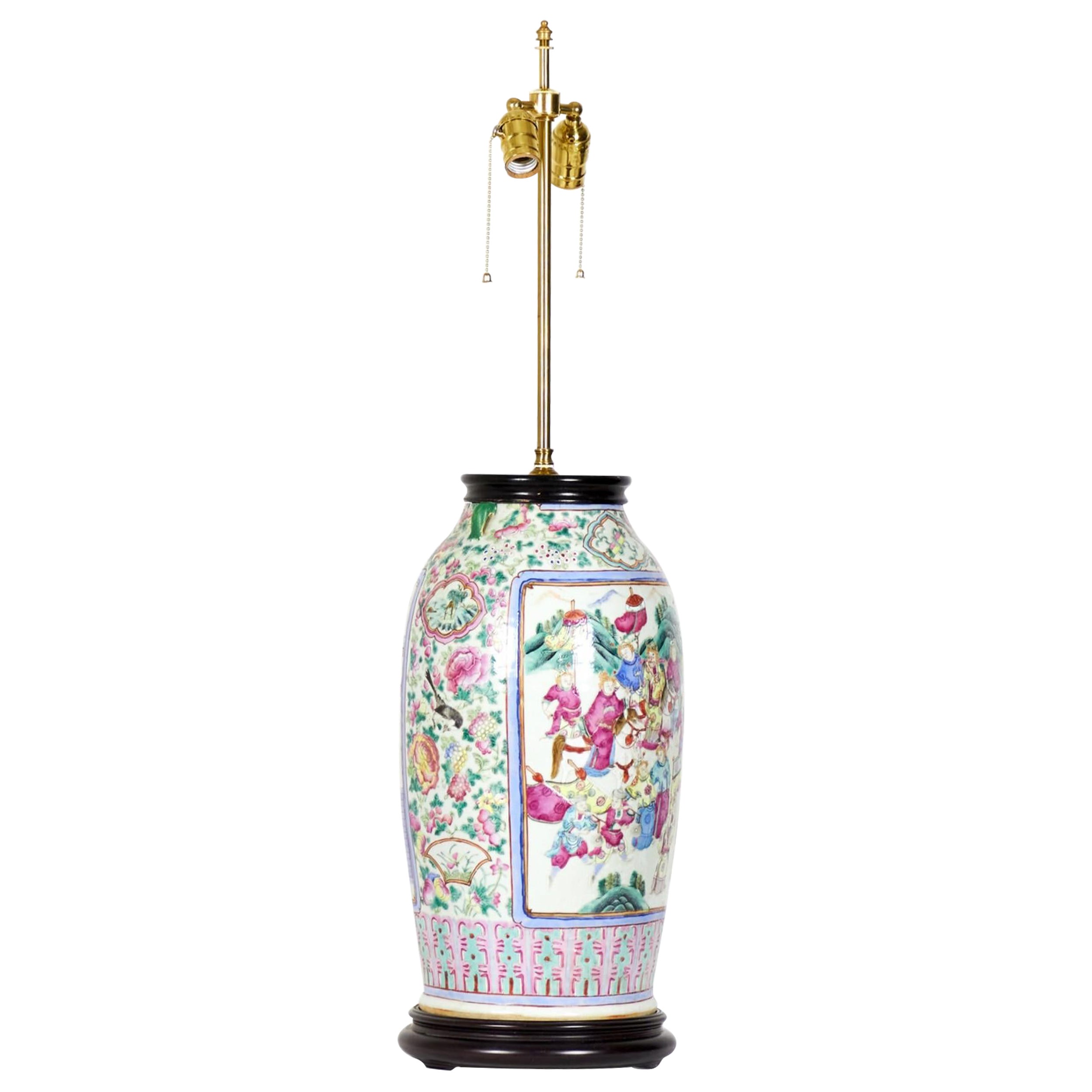 Chinese Porcelain Vase Table Lamp For Sale at 1stDibs | chinese hat lamp