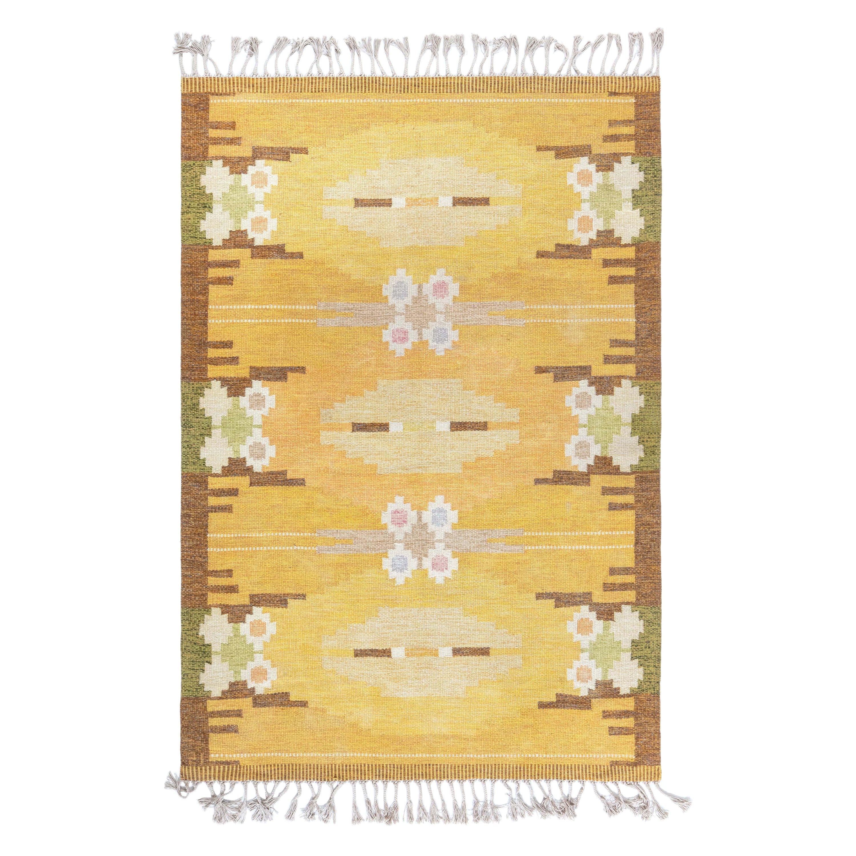 Doris Leslie Blau Vintage Swedish Flat Woven by Ingegerd Silow For Sale ...