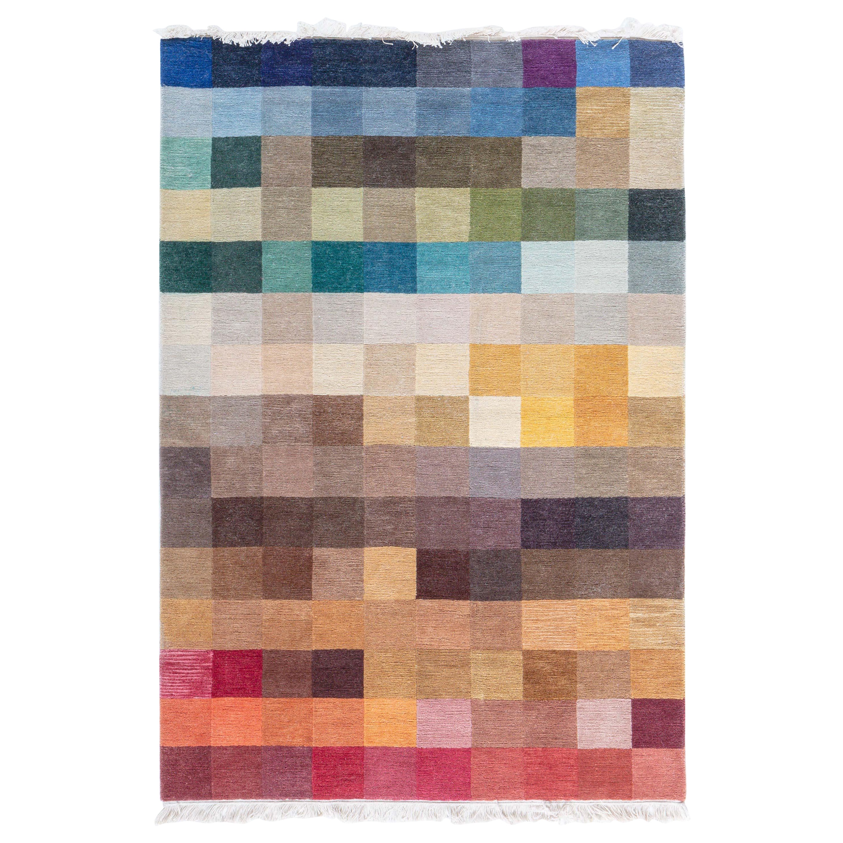 Modern Multi Color Pile Rug For Sale at 1stDibs