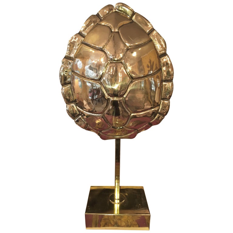 American Brass Tortoise Lamp at 1stDibs