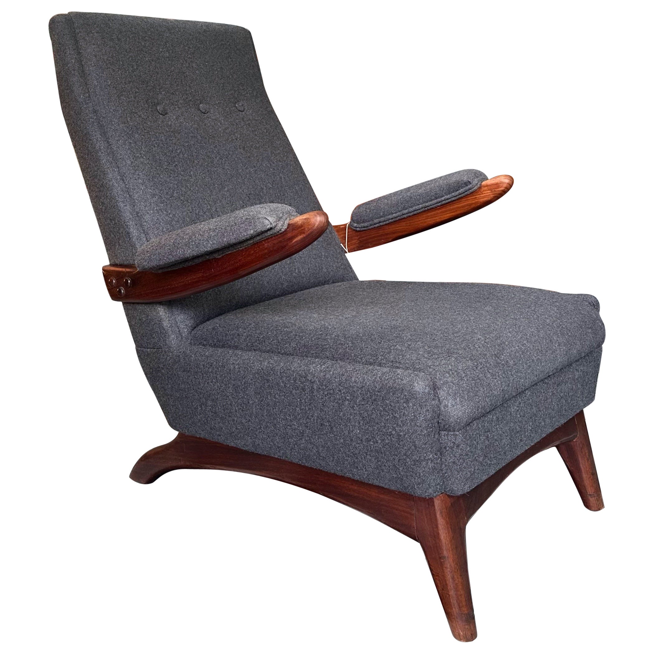 Mid Century Modern Teak and Velvet Sofa Bed by Greaves and Thomas For ...