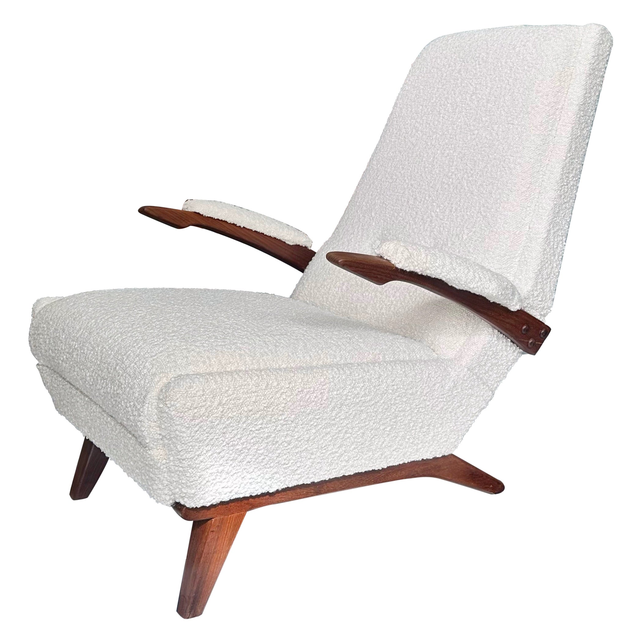 Mid Century Modern Teak and Boucle Sofa Bed by Greaves and Thomas For ...