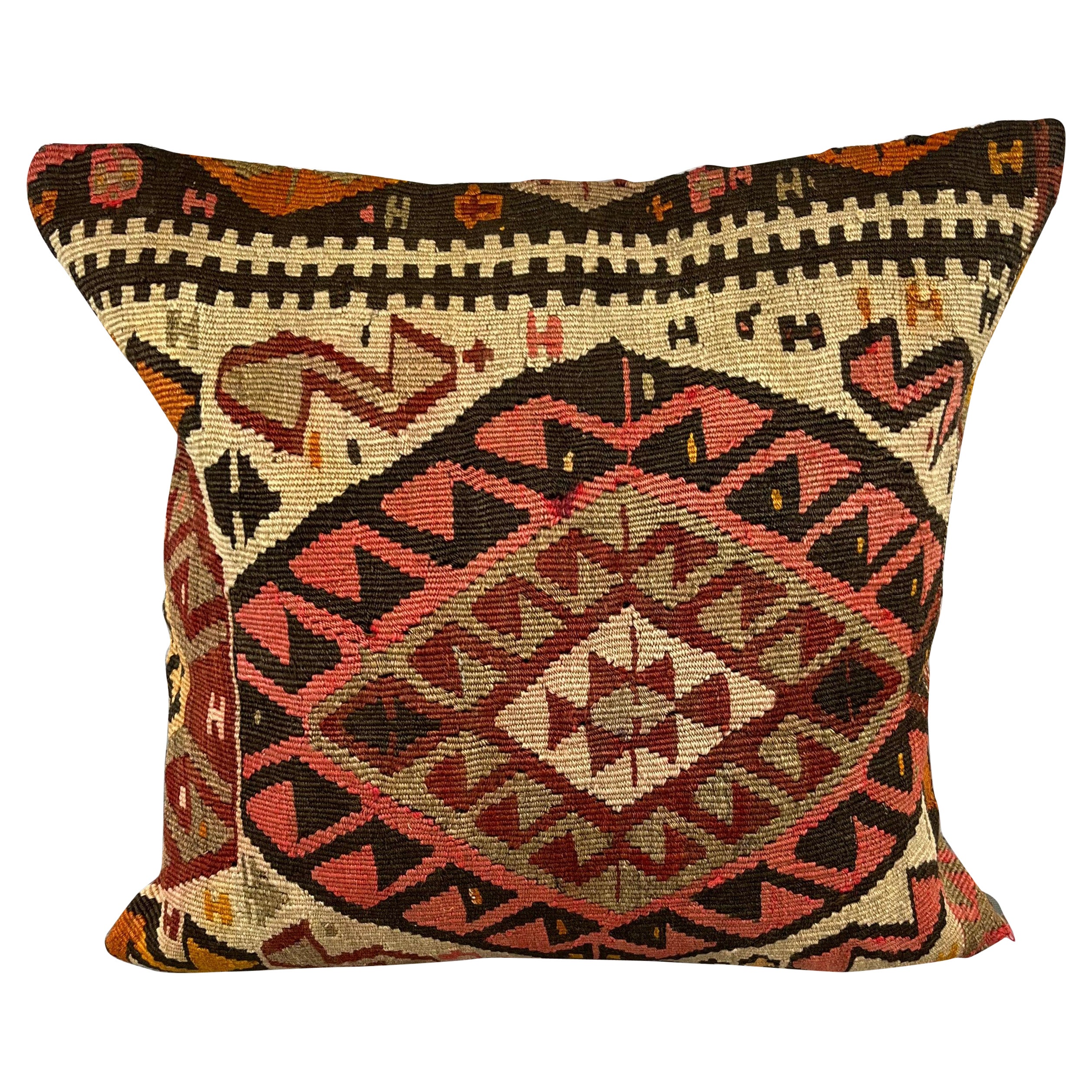 20 x 20 Kilim Pillow Turkish Cushion Natural Green Pillow Cushion Cover ...