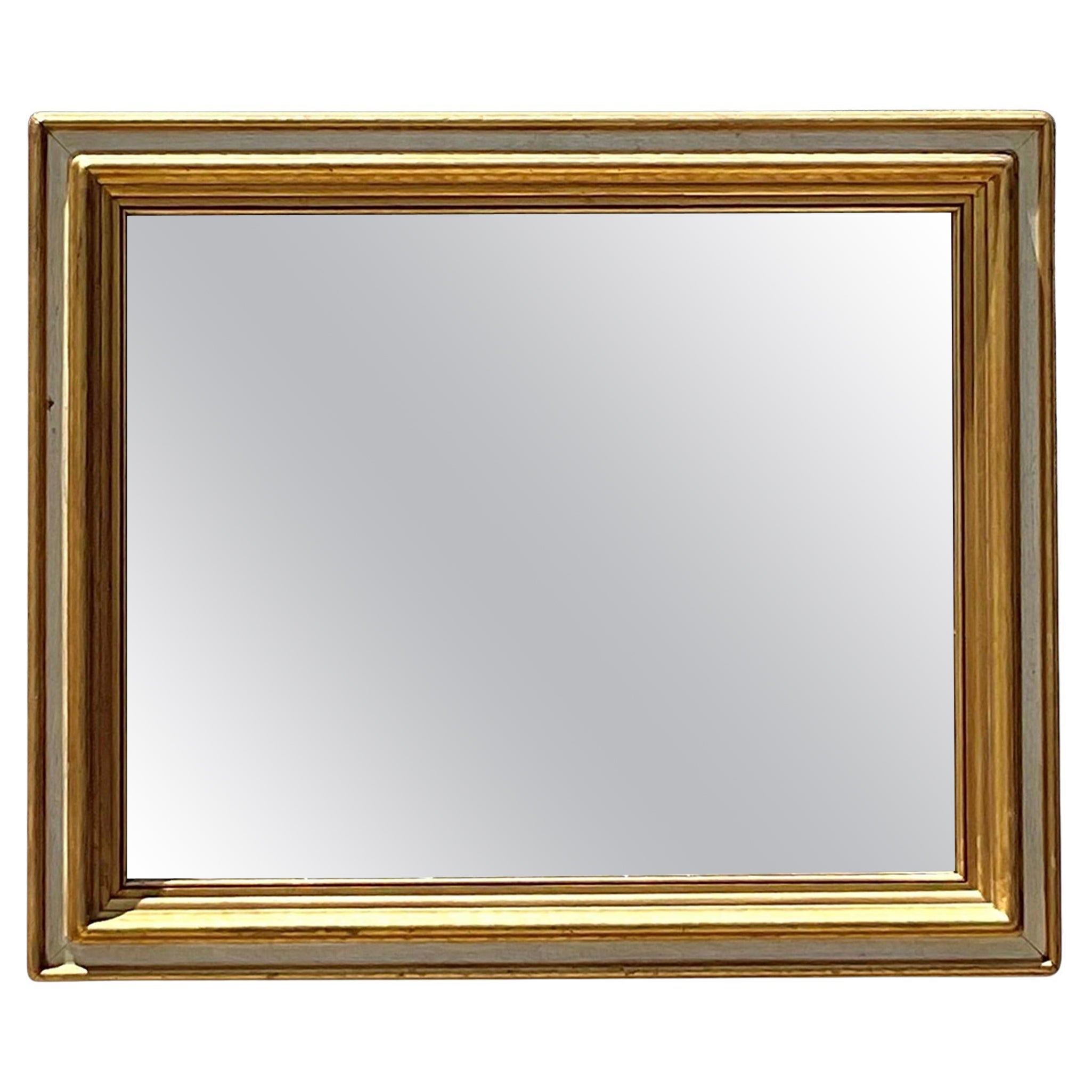 Vintage Boho Gilt Tipped Carved Wood Mirror For Sale at 1stDibs