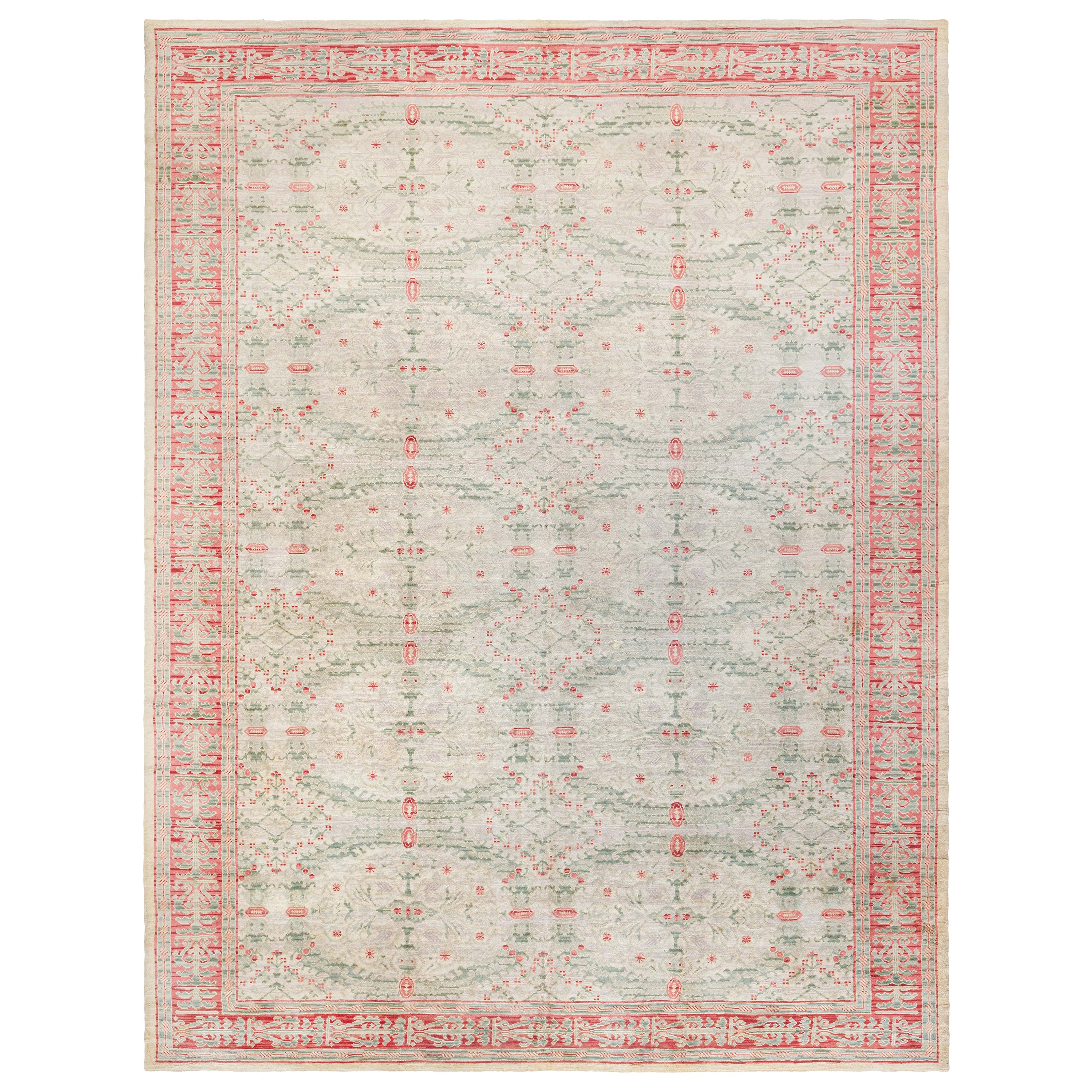 Doris Leslie Blau Mid-20th Century Floral Needlework Rug For Sale at ...