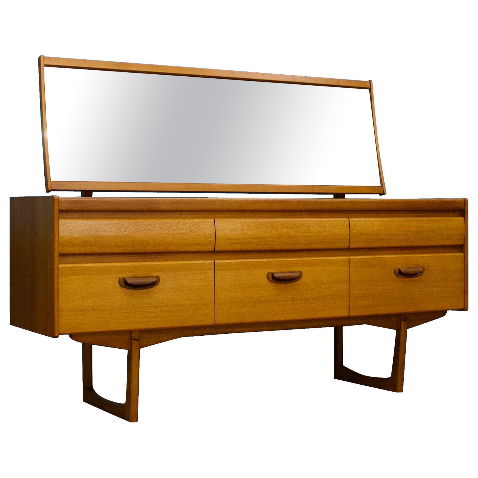 Mid-Century Teak Chest of Drawers or Dressing Table from William ...