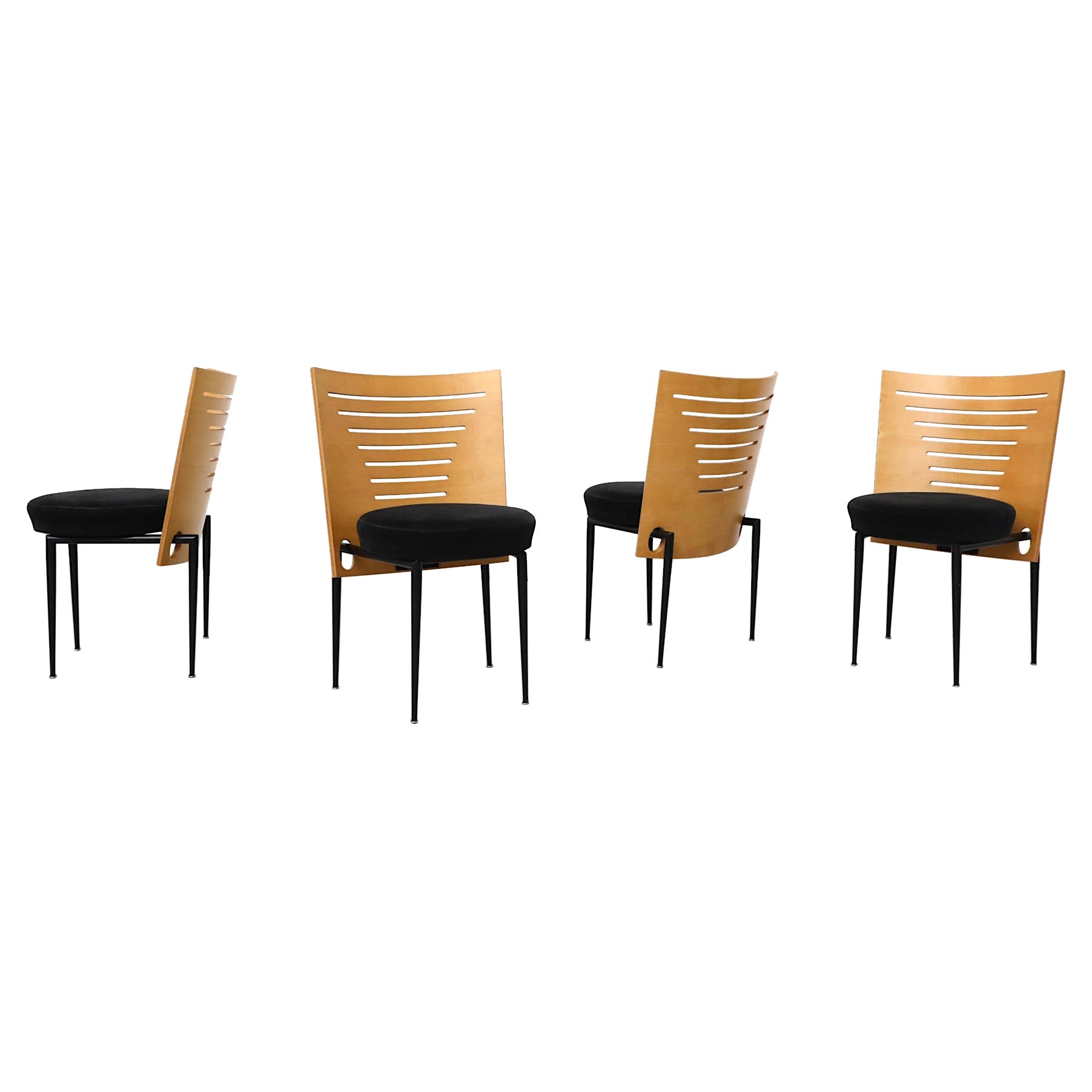 Set of Four Castelijn ‘Harmonica’ Dining Chairs by Mazairac and ...
