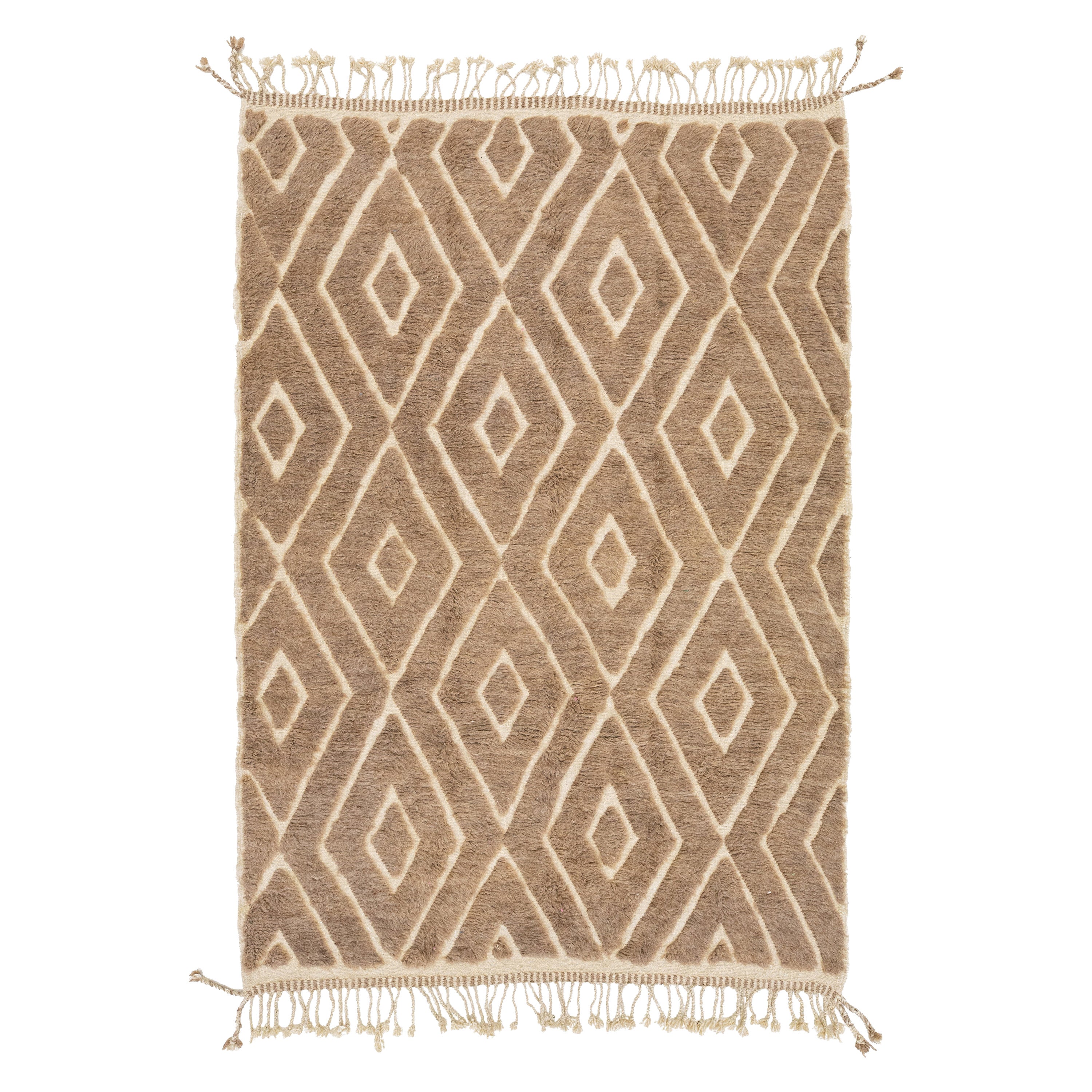 Vintage Moroccan Shag Rug with Polychromatic Geometric Patterns from ...