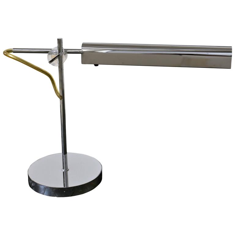 Chrome Stuart Barnes for Robert Long Desk Lamp at 1stDibs