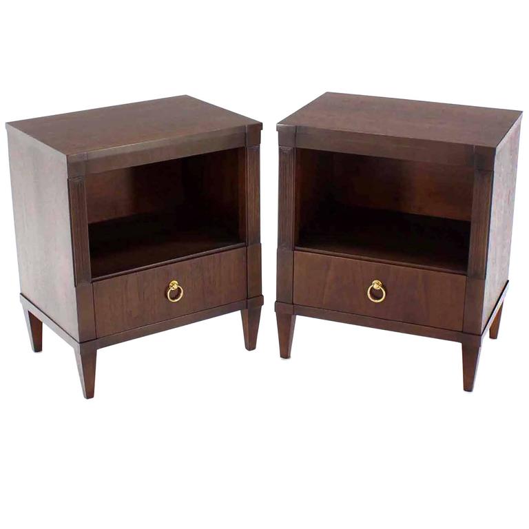 Pair of John Stuart Neoclassical Nightstands End Tables For Sale at 1stDibs