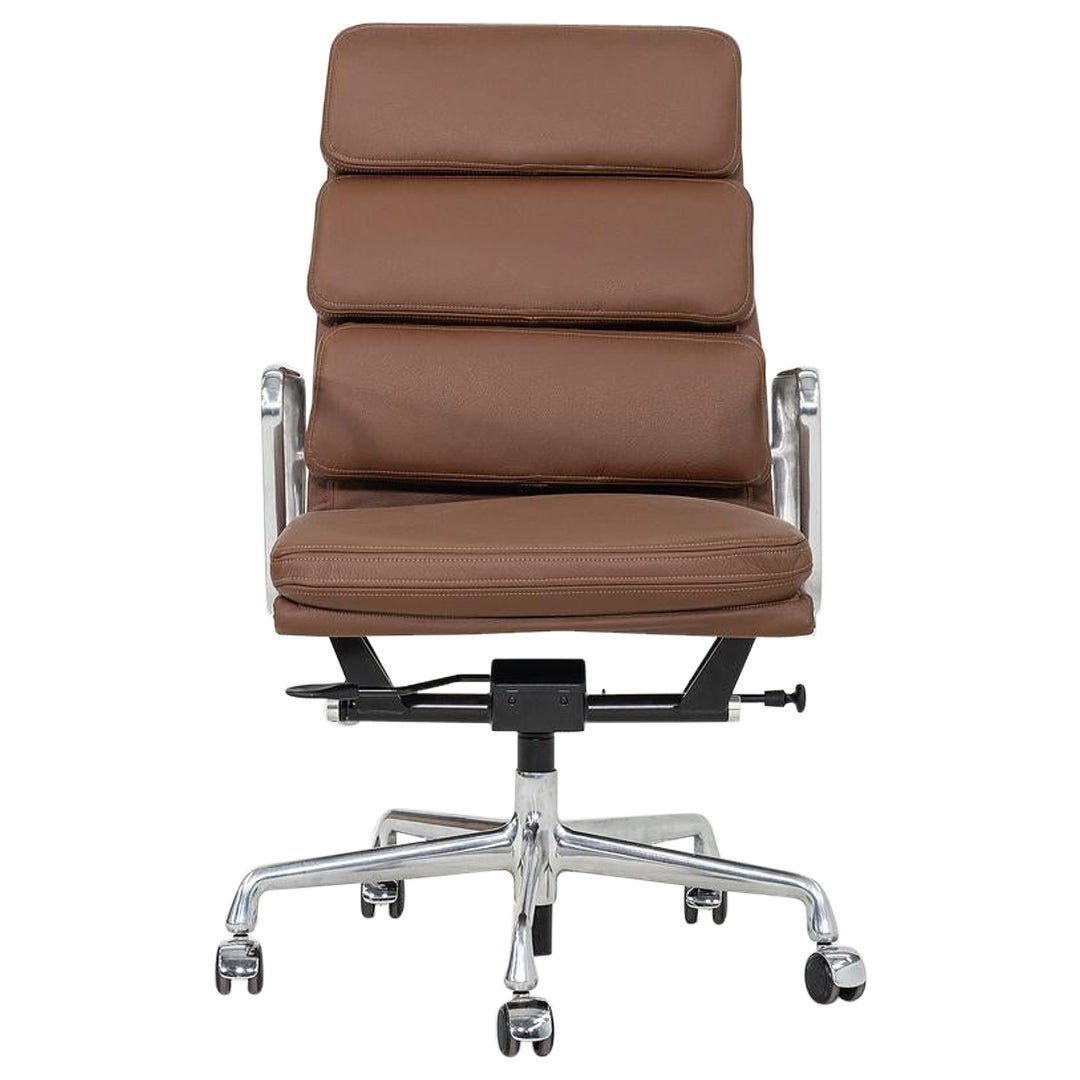 1984 Herman Miller Eames Soft Pad Executive Desk Chair Brown Leather ...
