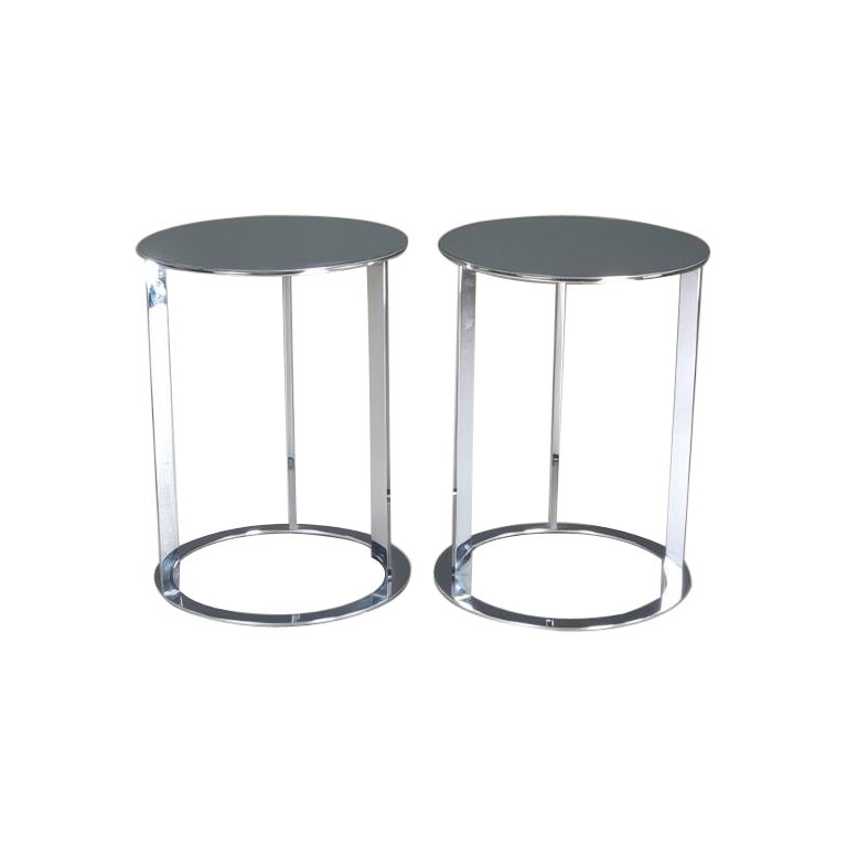 Chrome Modernist Side Table For Sale at 1stDibs