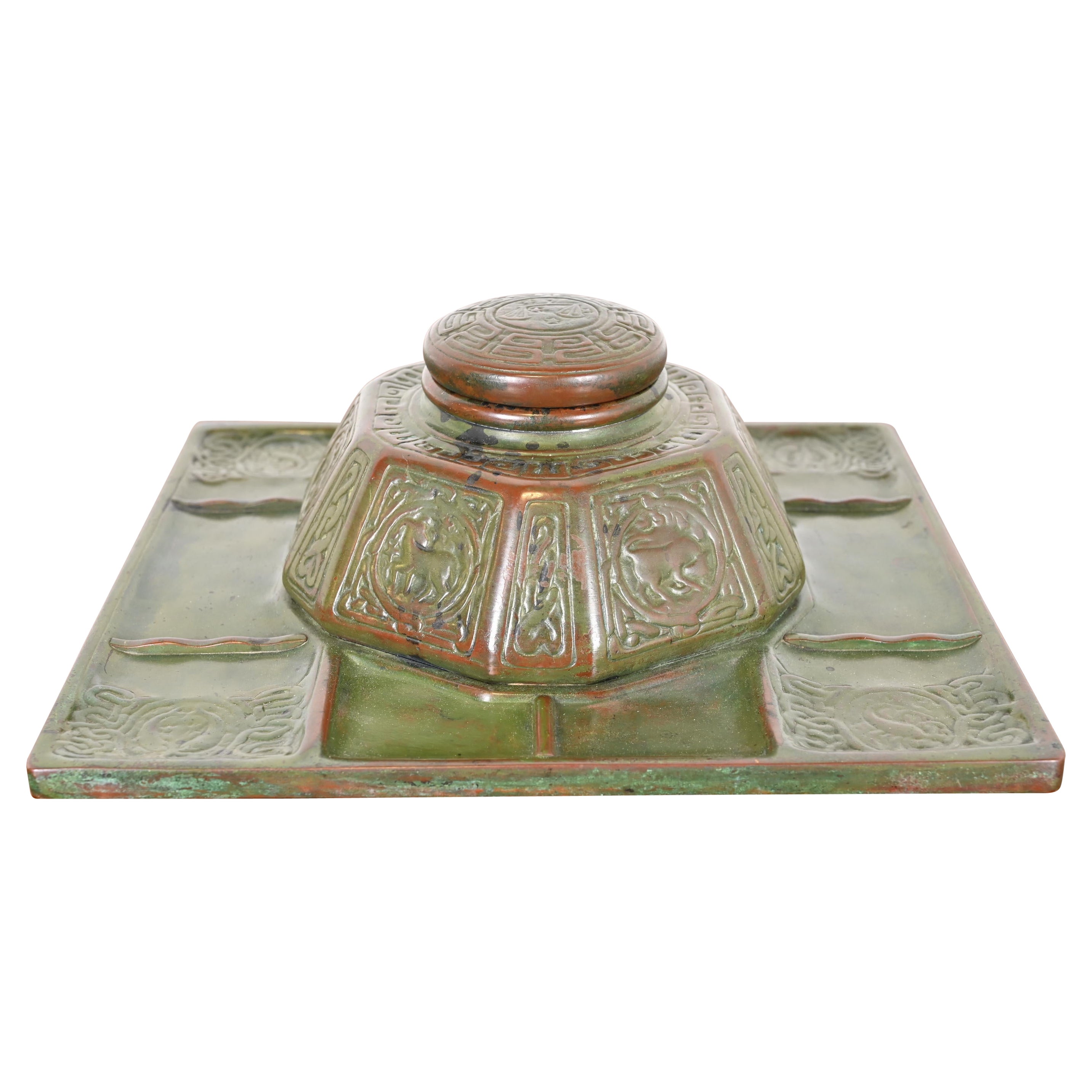 Tiffany Studio Zodiac Complete Desk Set of 14 Pieces at 1stDibs