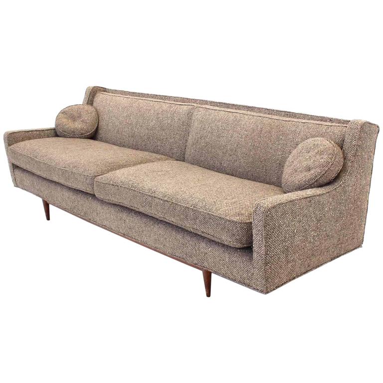 Mid-Century Modern Walnut Base Sofa at 1stDibs