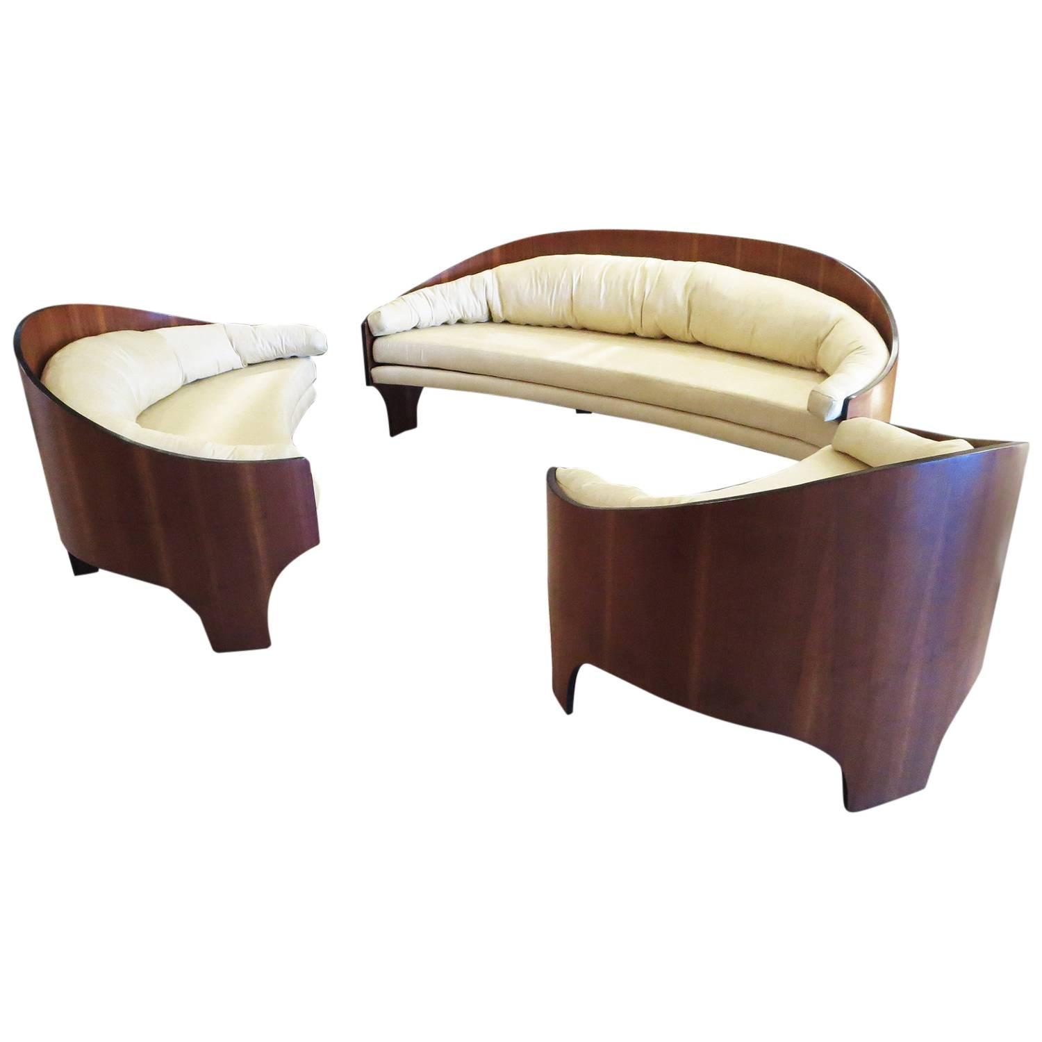 "Intimate Island" Mid-Century Sofa Set by Henry P. Glass at 1stdibs