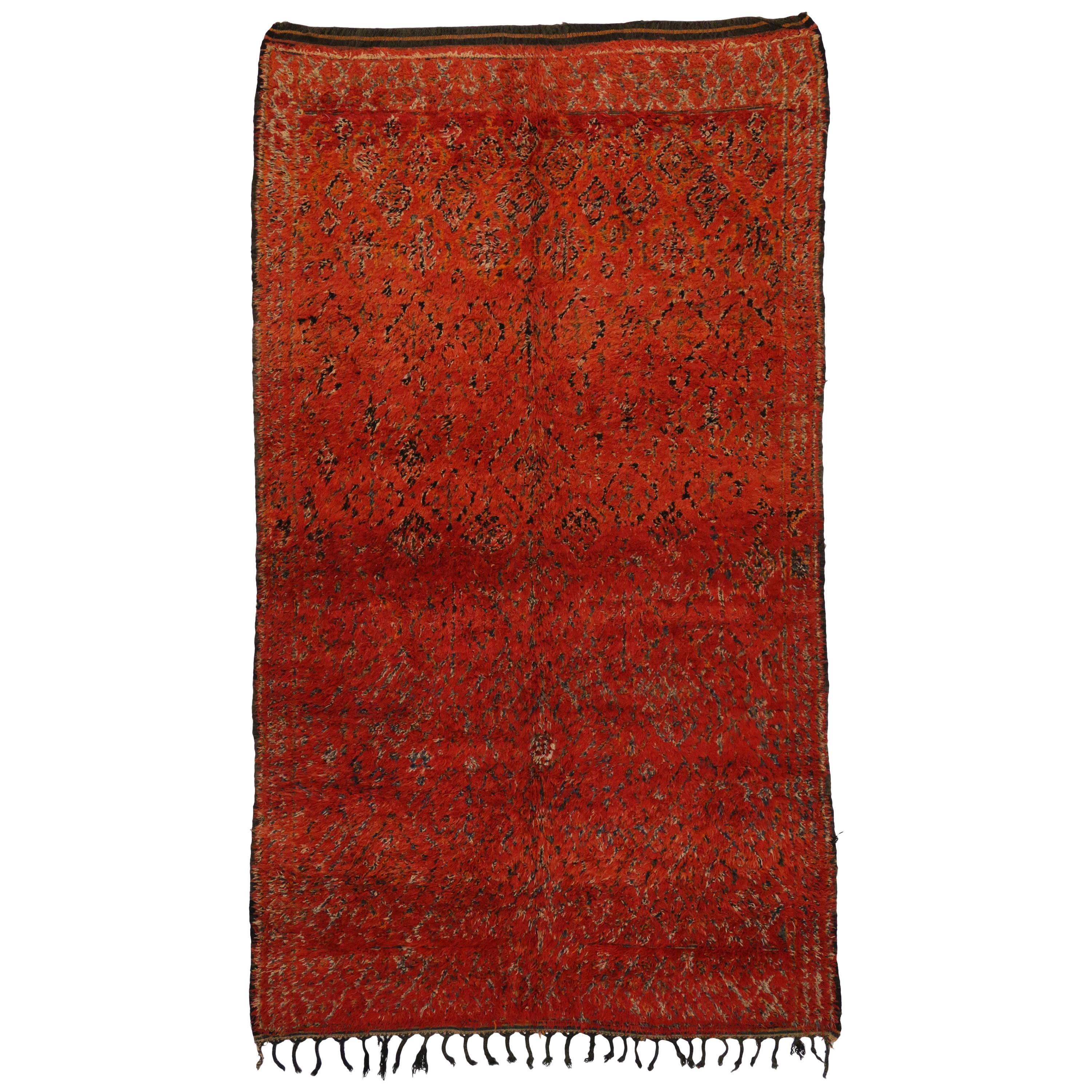 Moroccan Vintage Tribal Rug at 1stDibs