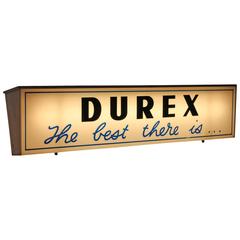 Illuminated Advertising Sign "DUREX the best there is ..." 1960s at 1stDibs