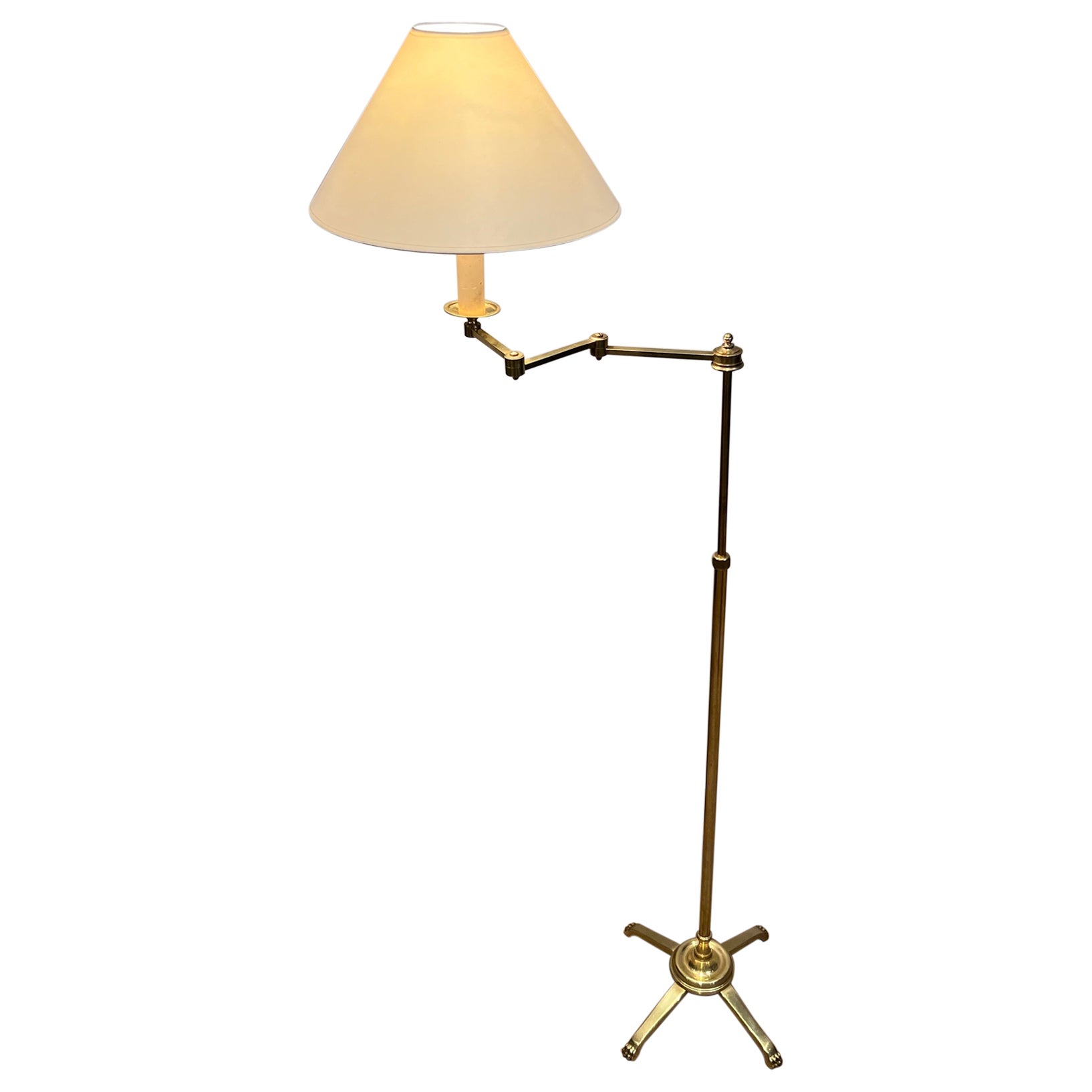 Brass removable and adjustable reading lamp by Maison Jansen For Sale ...