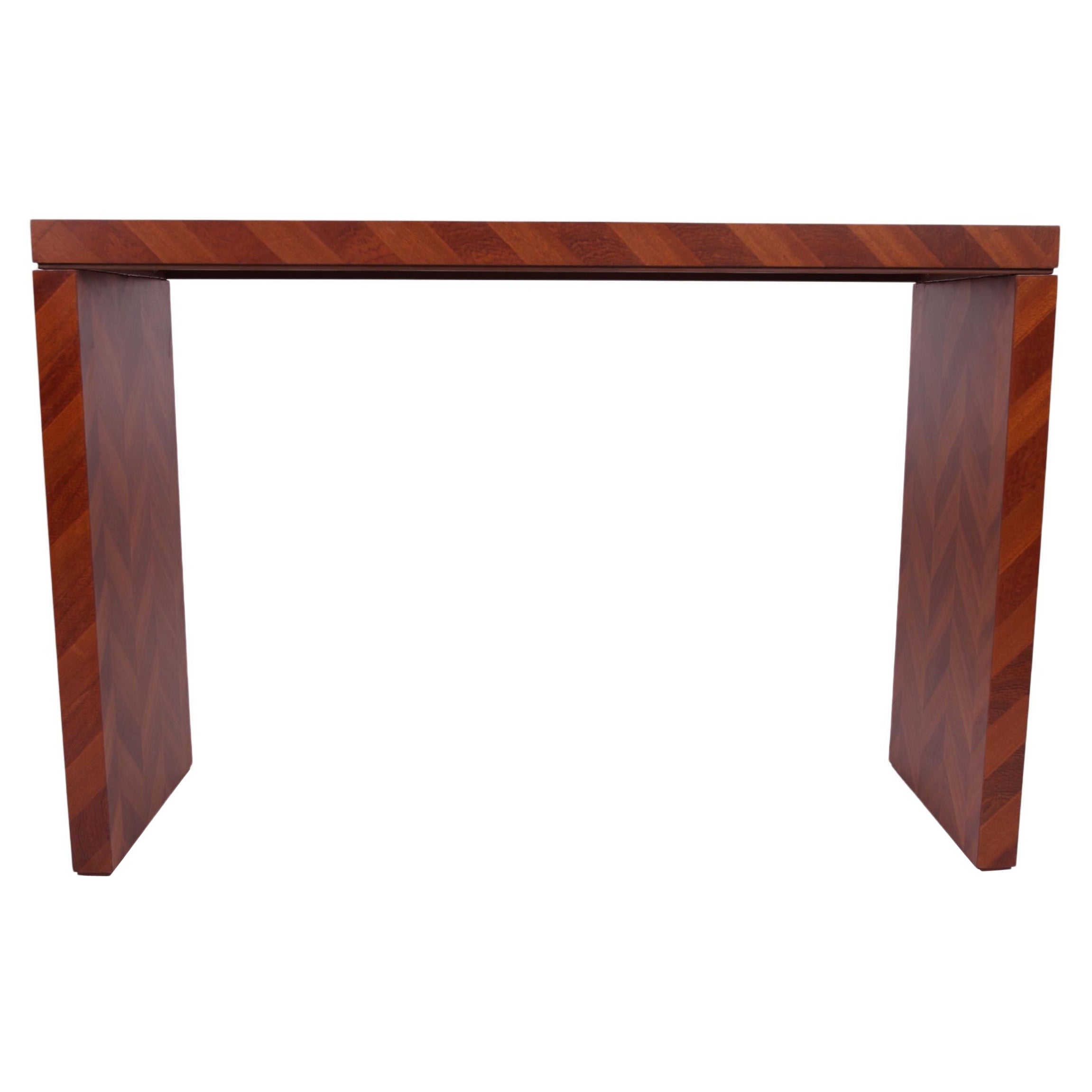 Geometry Console Table, Ebony Marquetry and Brass Details, Handcrafted ...
