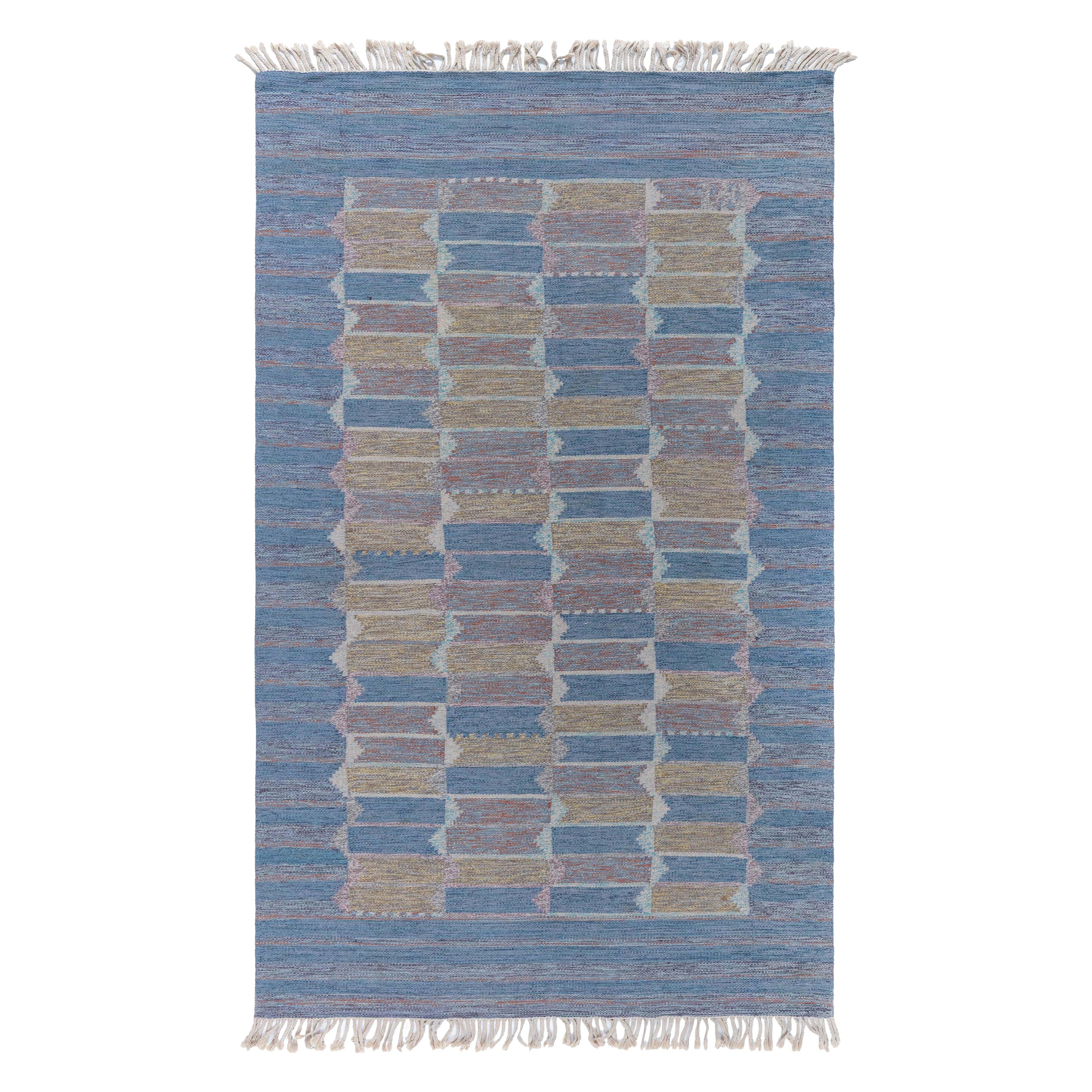 Doris Leslie Blau Vintage Swedish Flat Woven by Irma Kronlund For Sale ...
