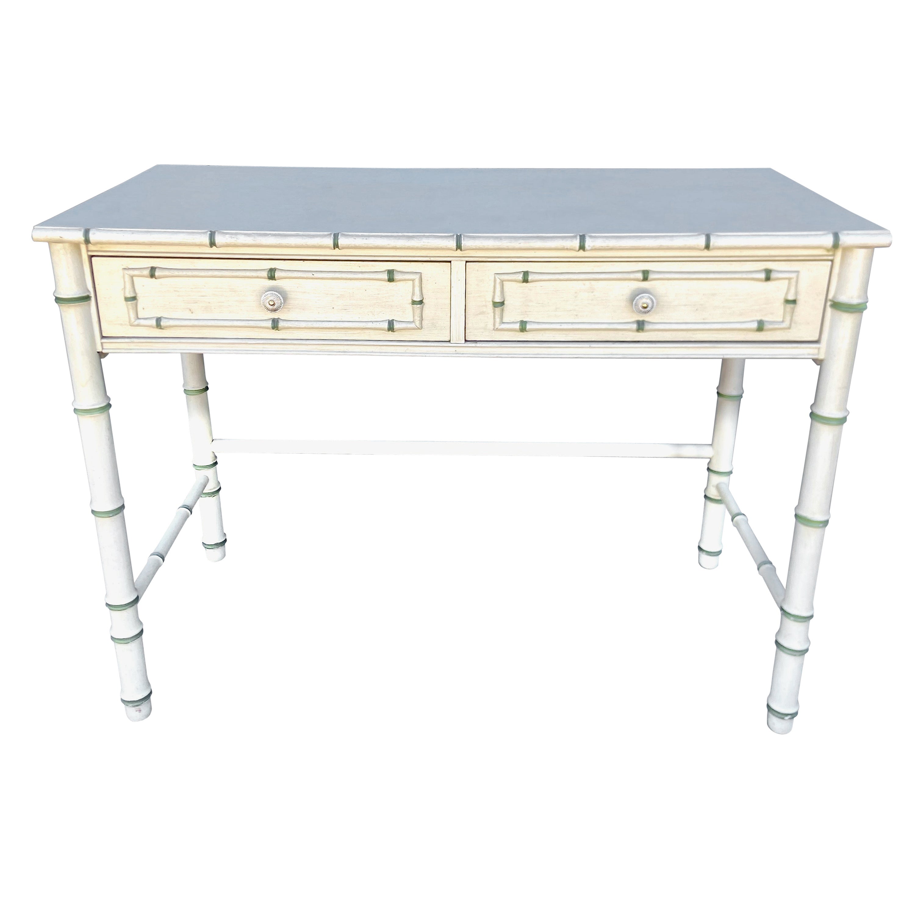 Thomasville Faux Bamboo "Allegro" Desk For Sale at 1stDibs