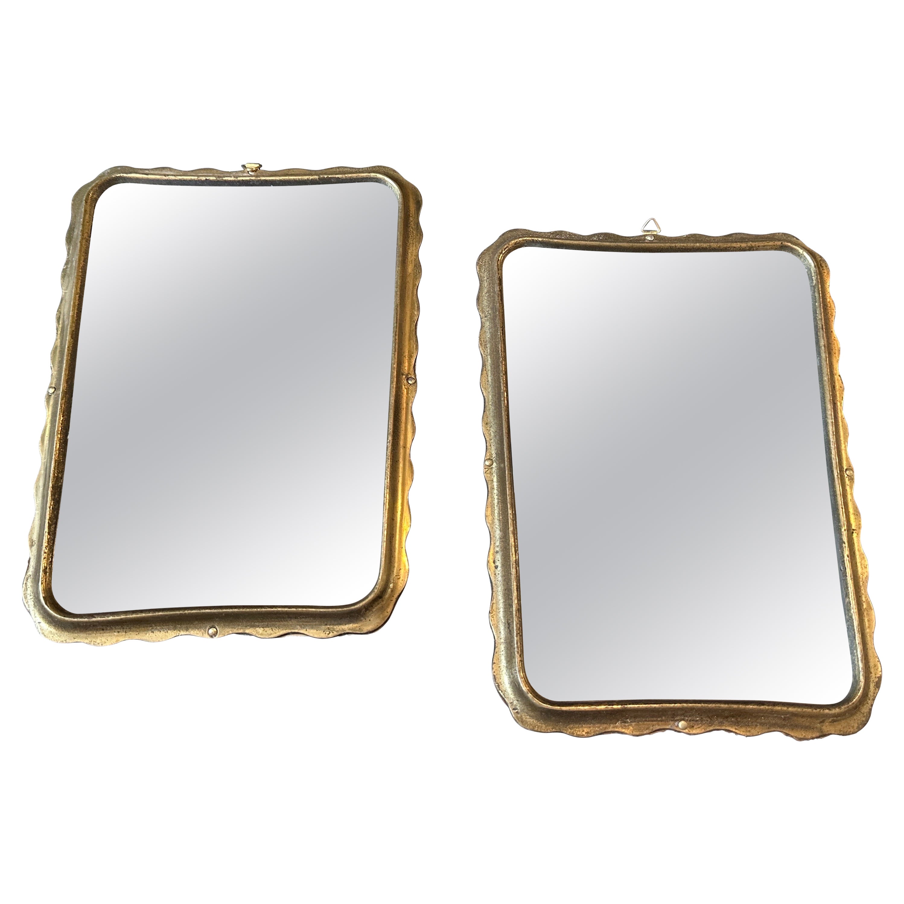 A pair of 1950s Gio Ponti Style Mid-Century Modern Brass Small Wall ...