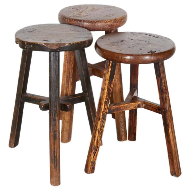 Antique Chinese Round Stools at 1stDibs