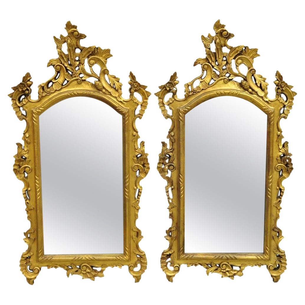 Vintage French Rococo Louis XV Style Shell Carved 65" Large Gold Wall ...