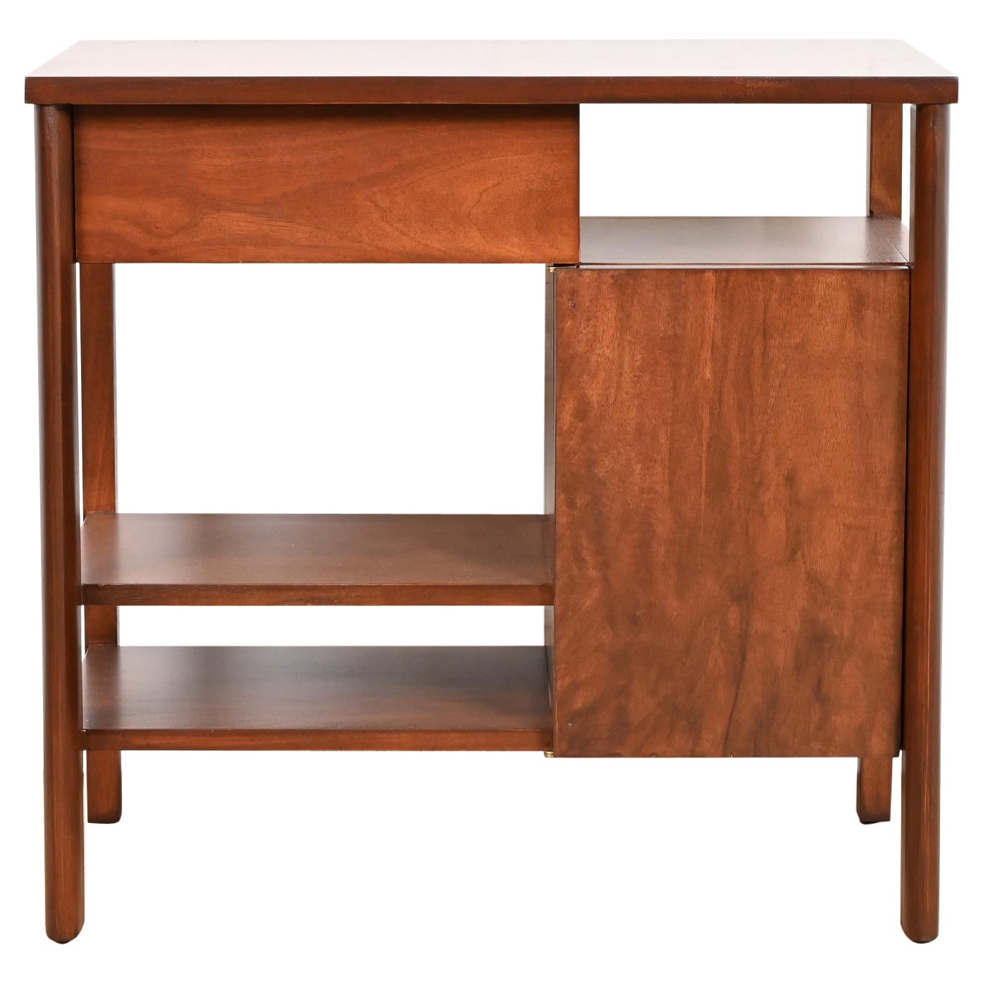 John Widdicomb Mid-Century Modern Walnut Nightstand, Newly Refinished ...