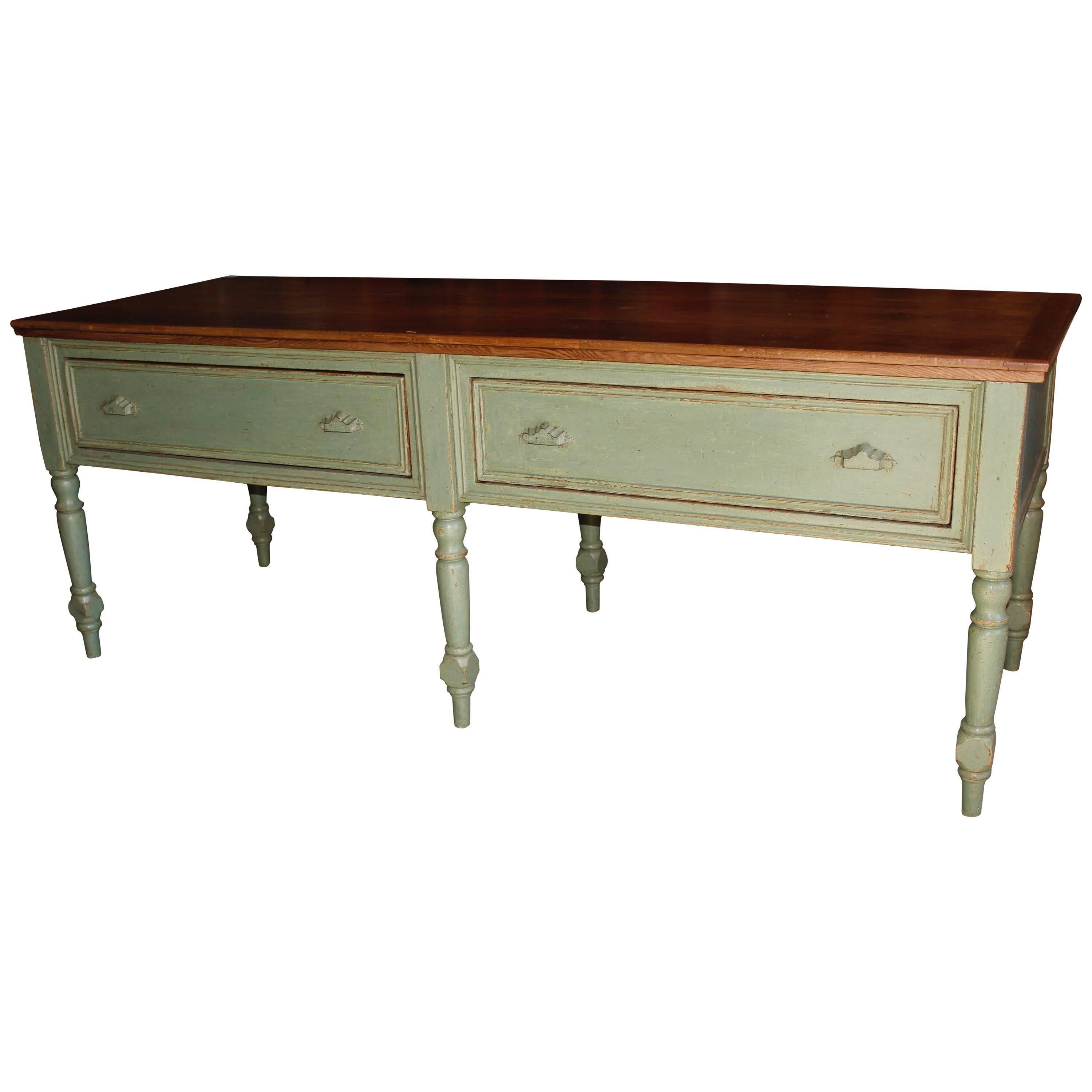 Kitchen Work Counter Four Large Drawers For Sale at 1stDibs