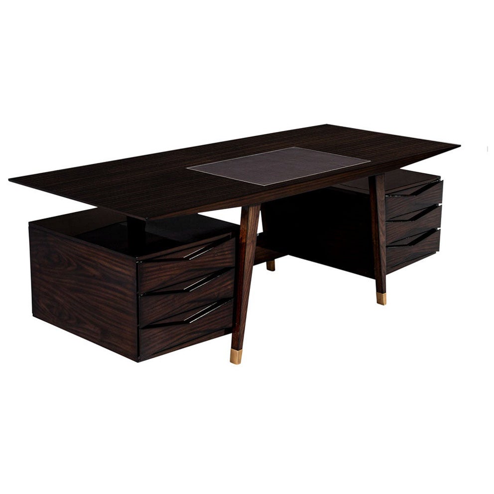 Modern Walnut Office Desk at 1stDibs | walnut office furniture