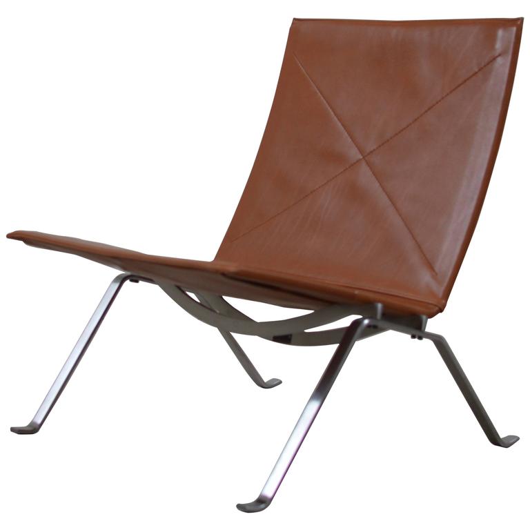 Poul Kjaerholm Walnut PK22 Lounge Chair, Fritz Hansen at 1stDibs