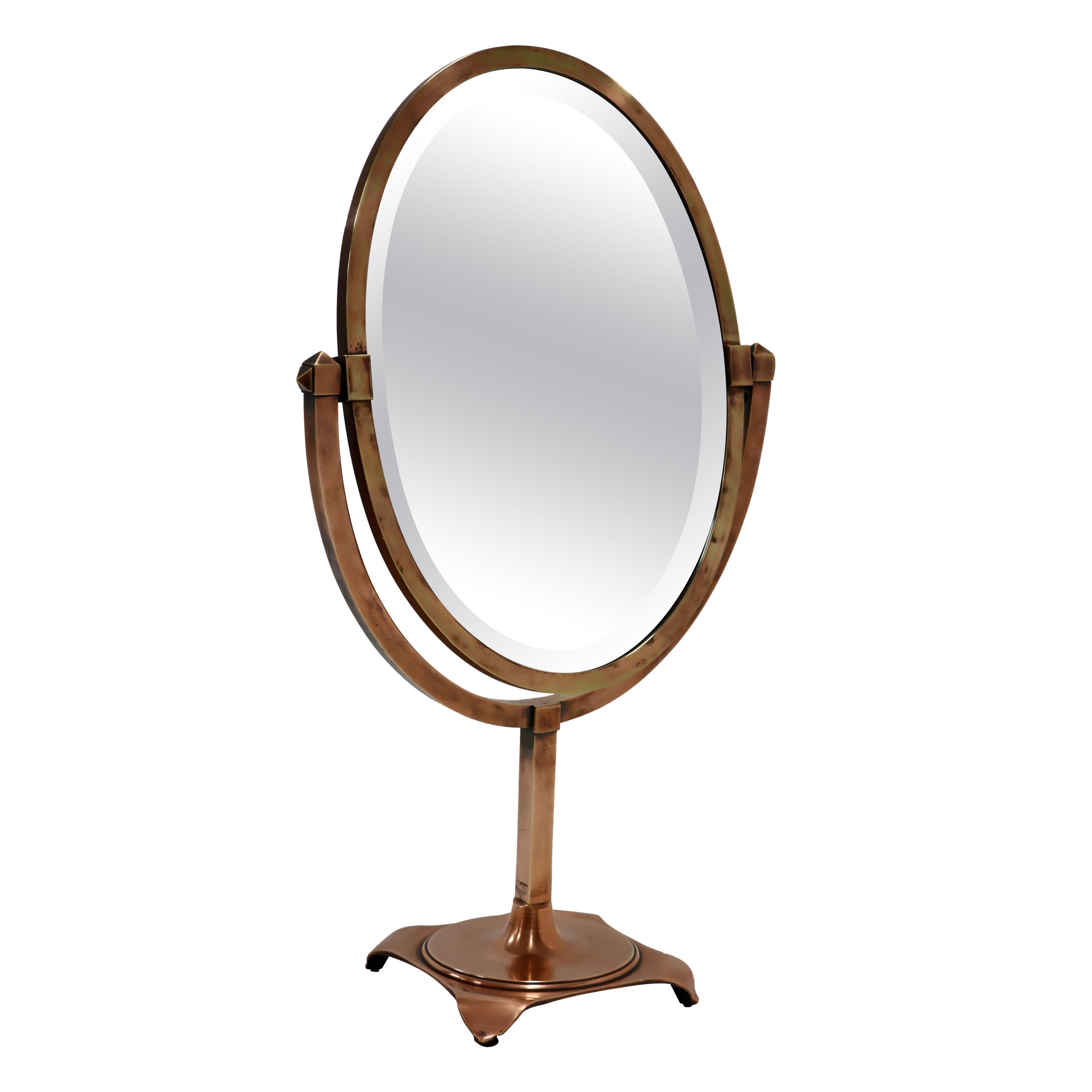 1940's Patinated Copper Large Vanity Mirror By JR Palmenberg's and Sons ...
