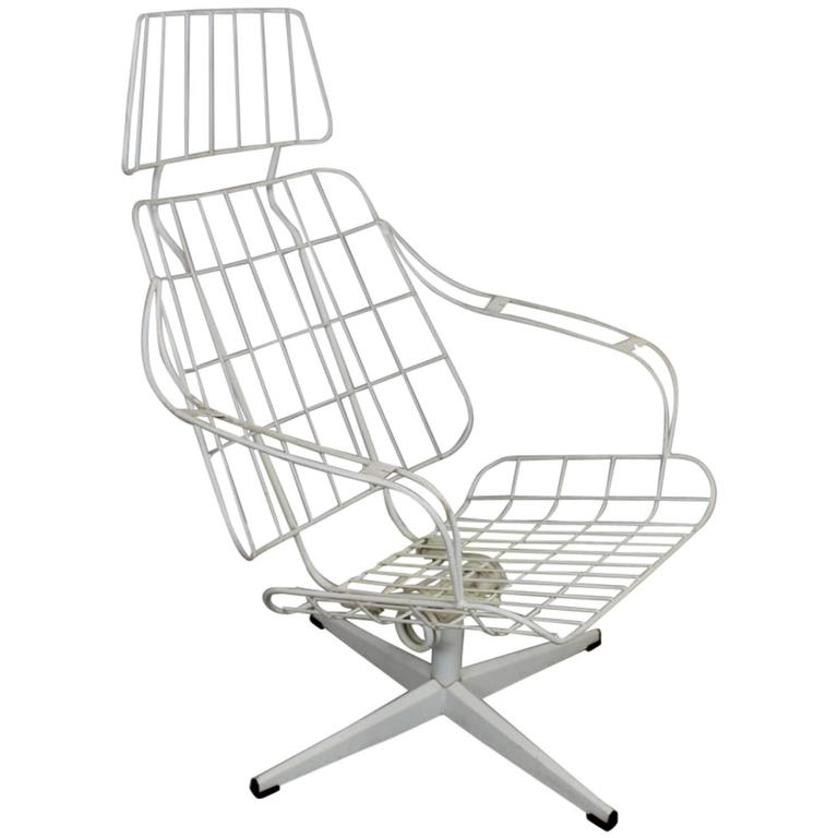 Homecrest Metal Wire Highback Lounge Chair at 1stDibs