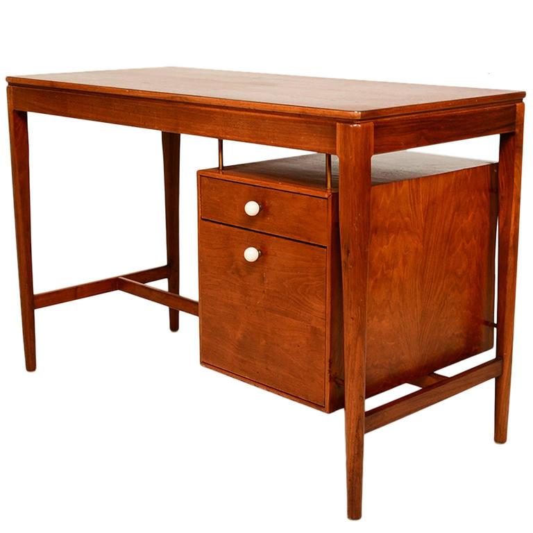 Midcentury Walnut Desk by Drexel at 1stDibs