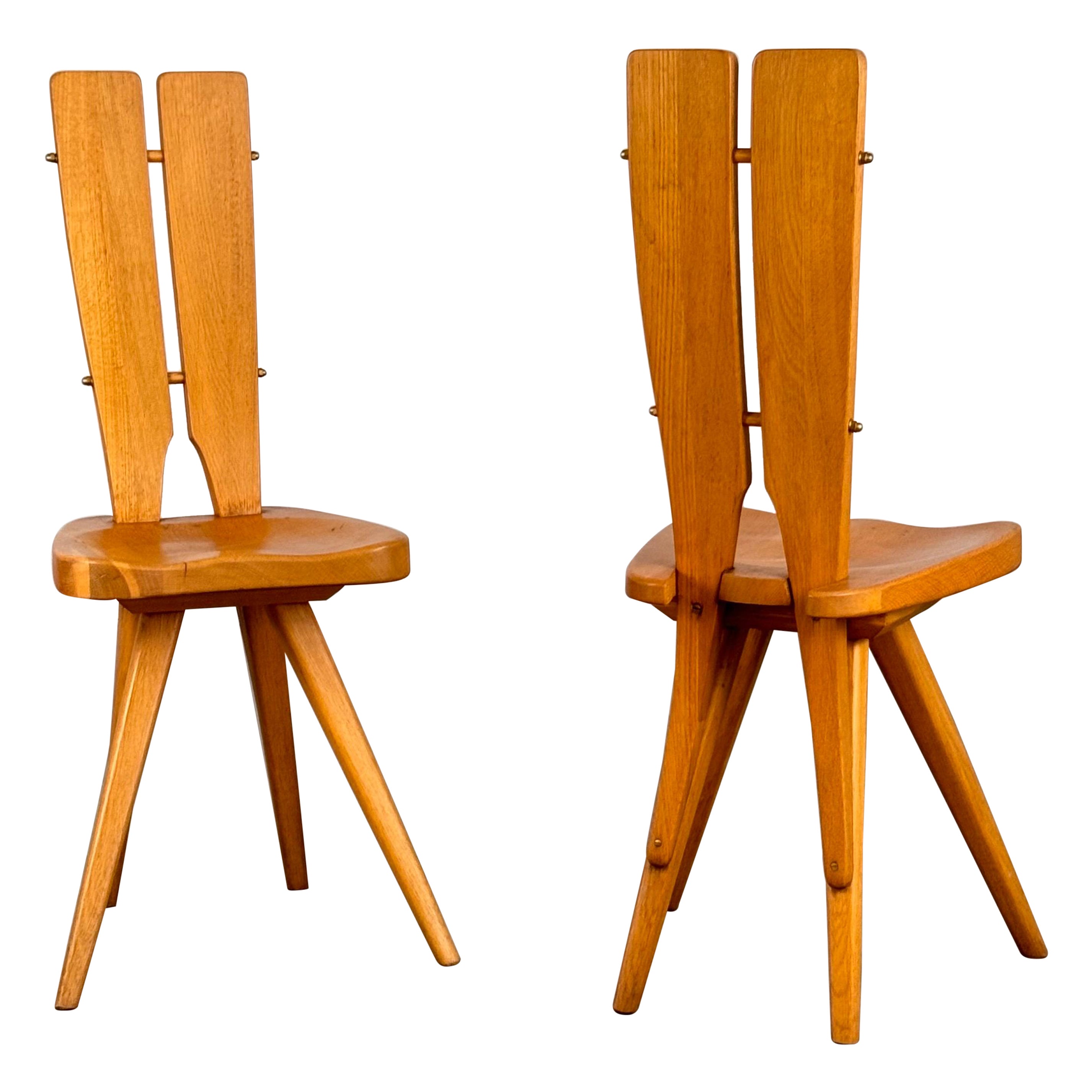 Early Edition of Carlo Mollino Fenis Wood Chair, circa 1970 at 1stDibs