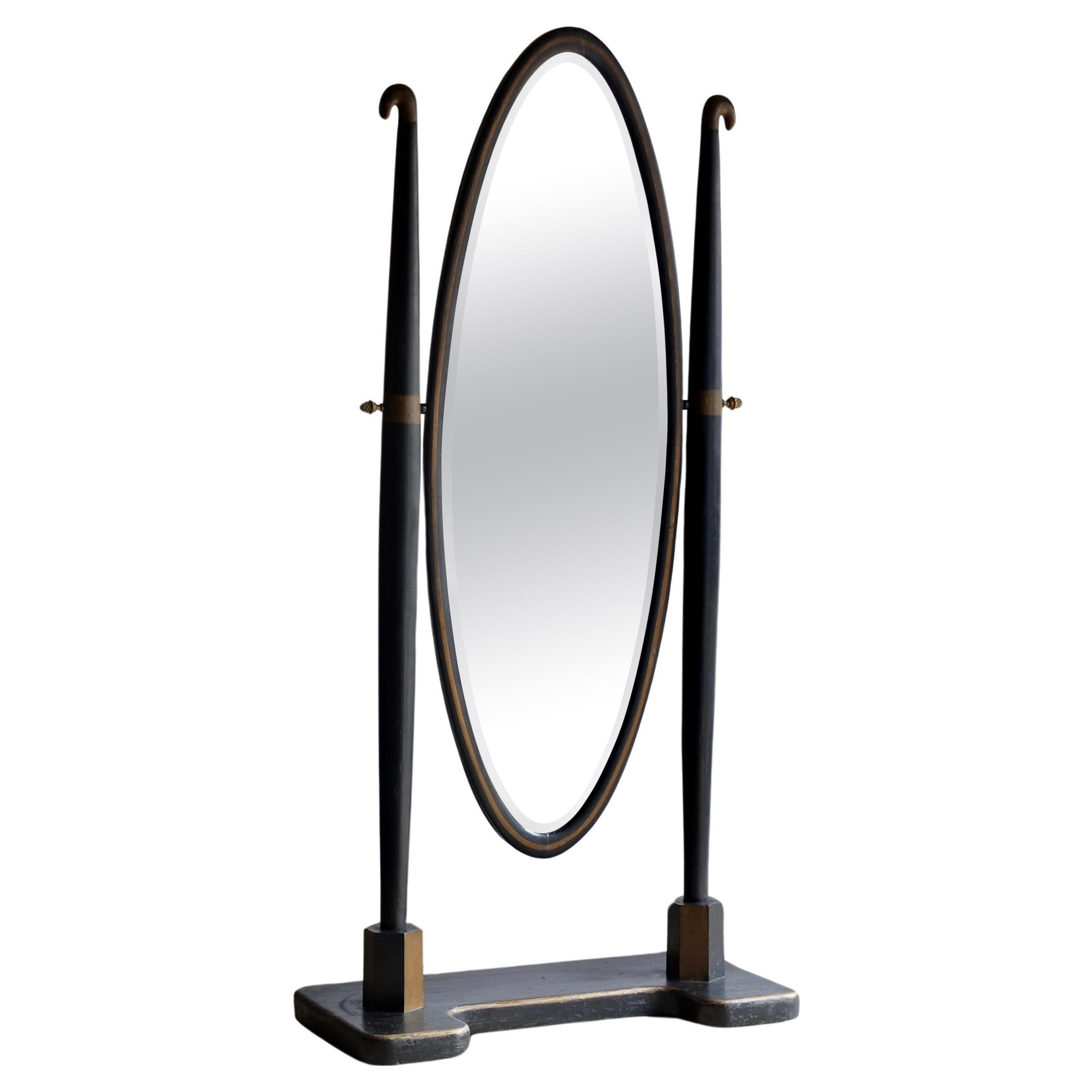 Psyché Oak Mirror For Sale at 1stDibs