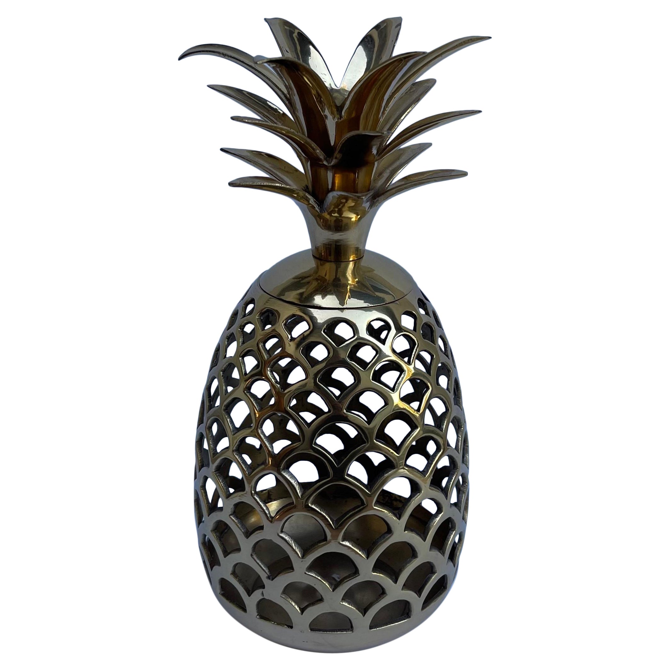 Handmade Cast Brass Pineapple Candleholder at 1stDibs