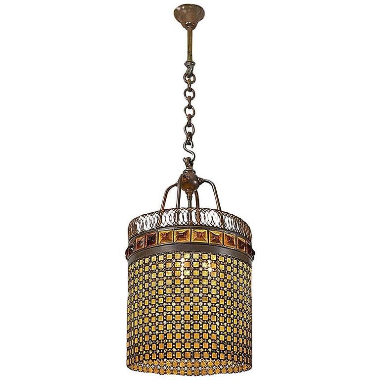 Tiffany Studios New York "Chainmail" Chandelier at 1stdibs