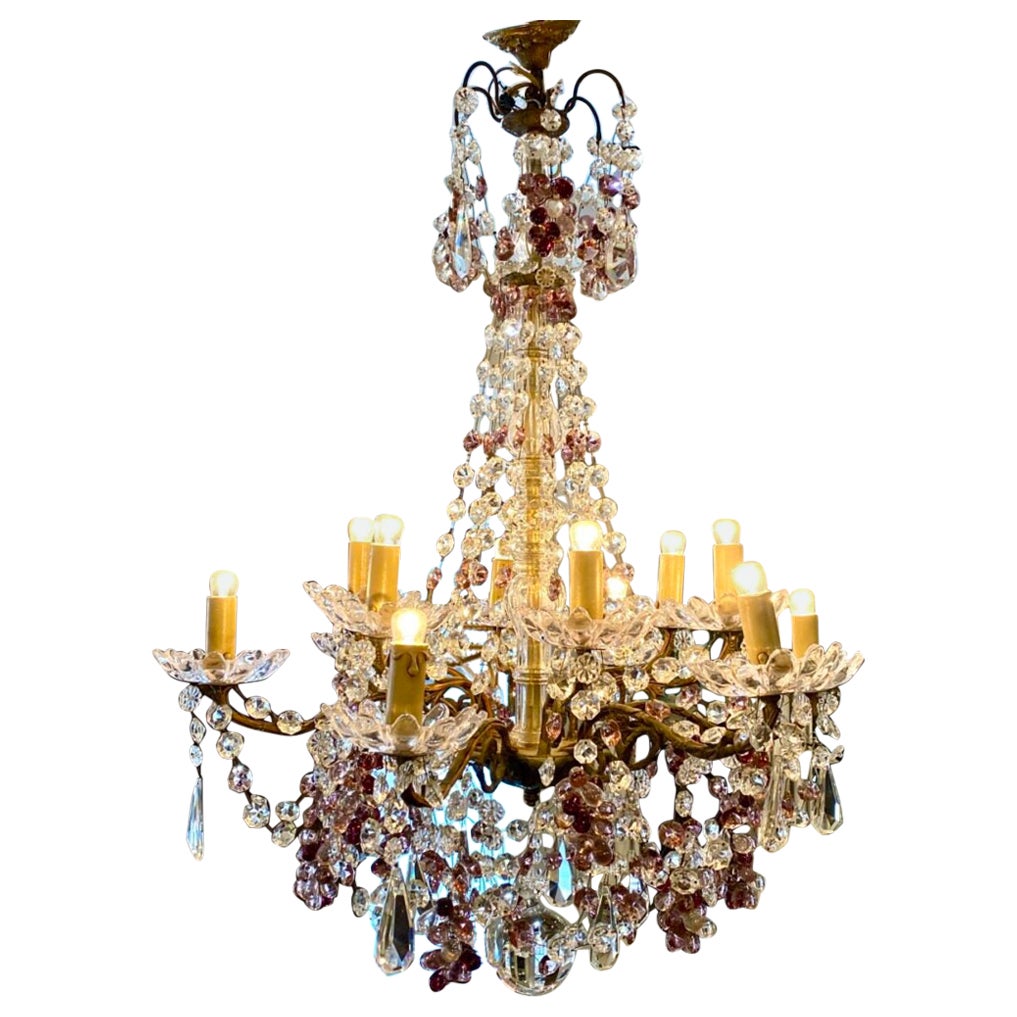 Church Chandelier-Opaque Glass Lillies, Early 1900s France For Sale at ...