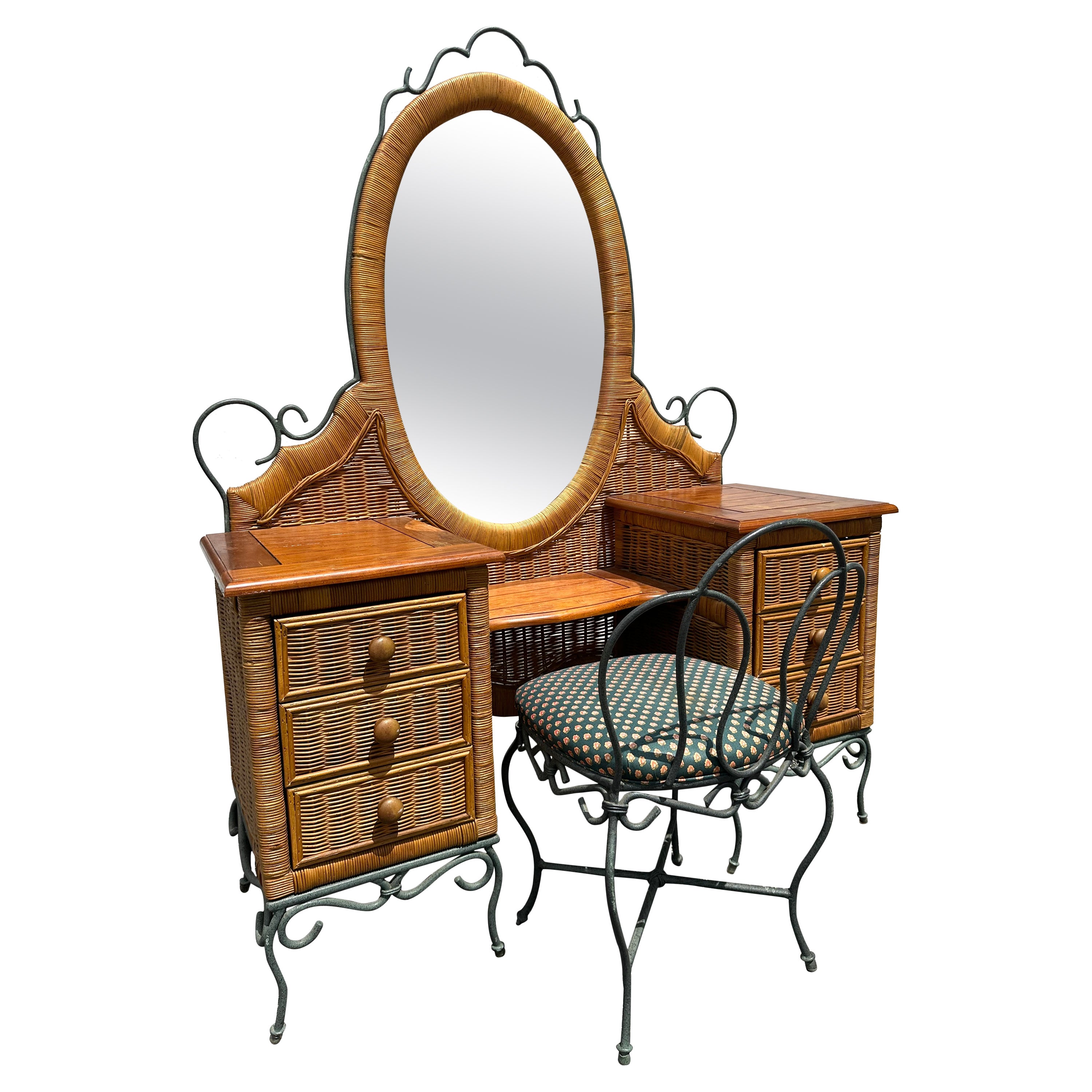 Bamboo and Wicker/Rattan Desk, Italy, 1960 at 1stDibs | bamboo rattan ...