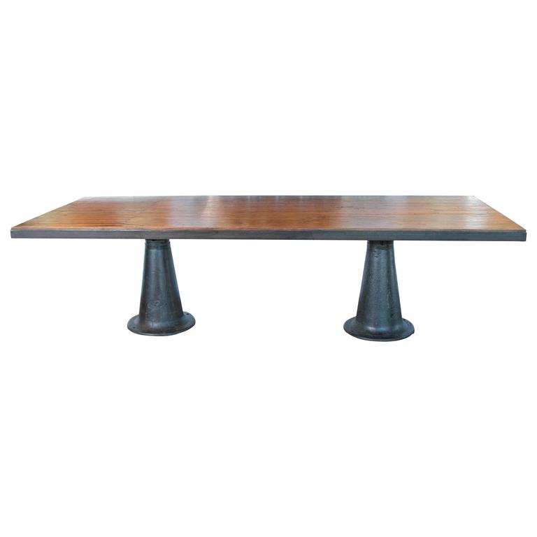 Bowling Alley Dining Table at 1stDibs | red oak bowling alley
