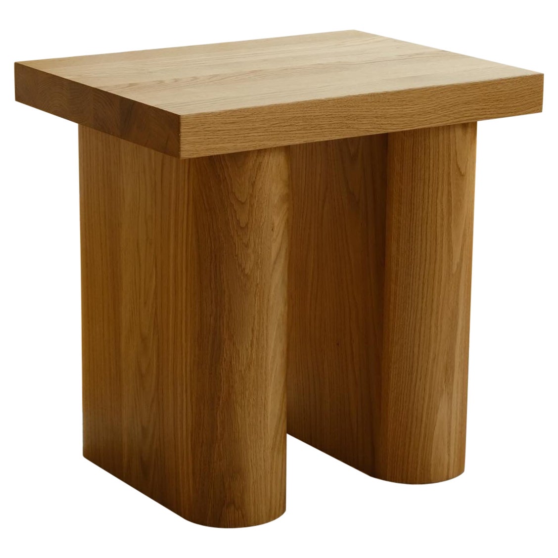 Geometric Round Stools in Solid Oak For Sale at 1stDibs