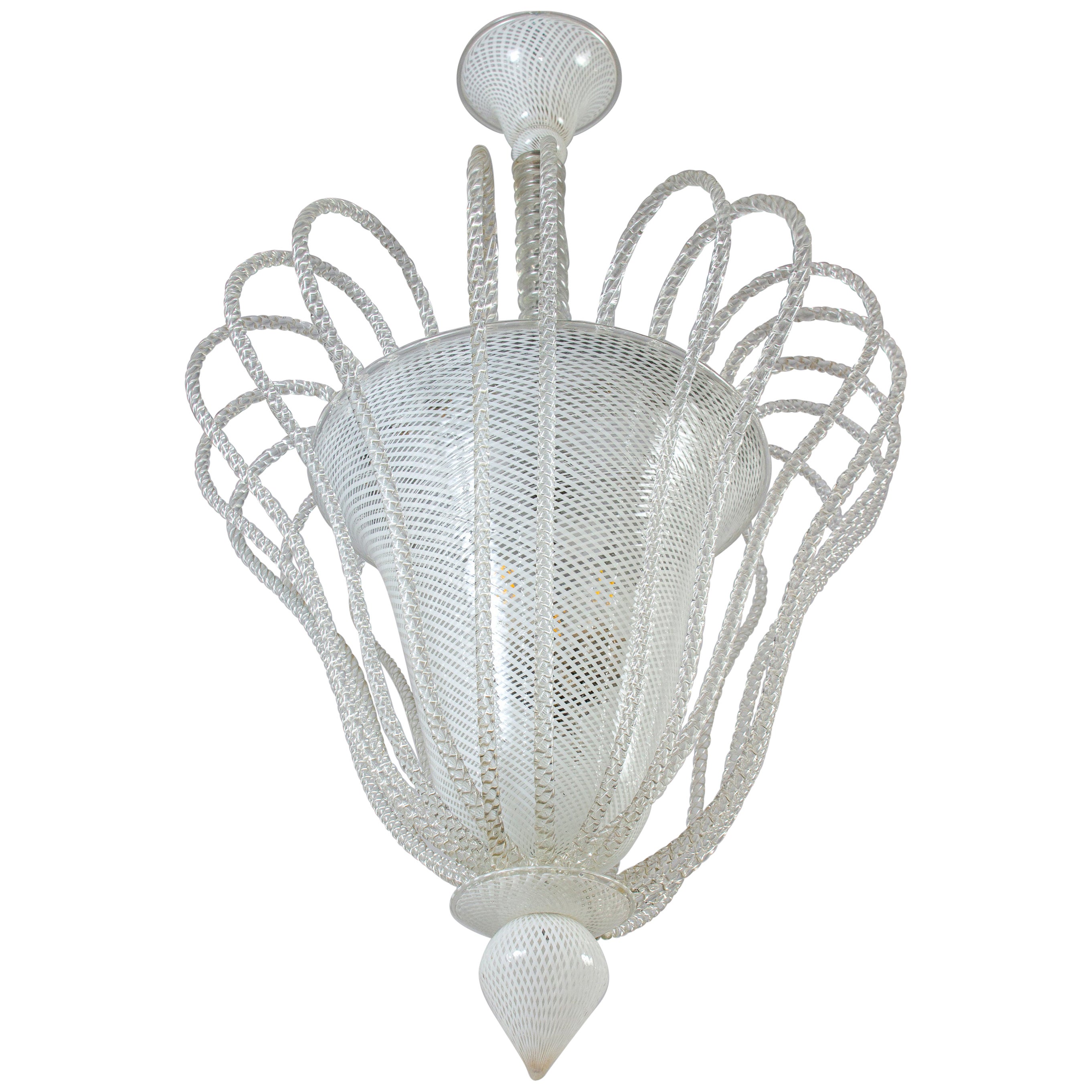 Rare Venini Reticello Pendant by Carlo Scarpa, 1940 For Sale at 1stDibs