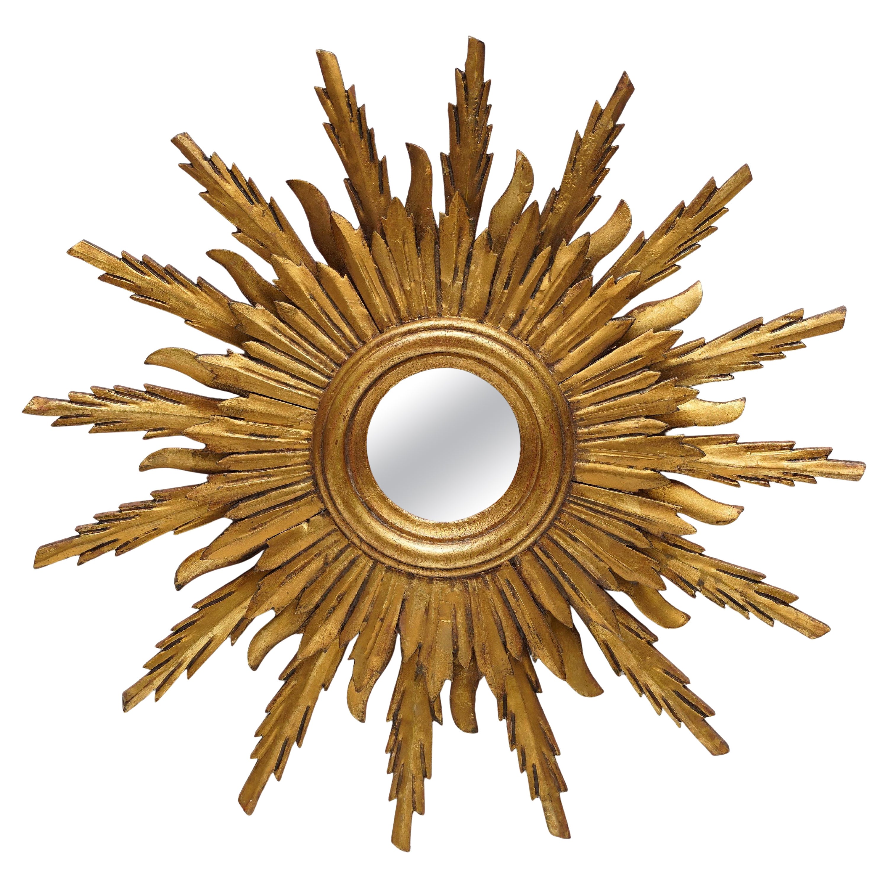 Large French Gilt Starburst or Sunburst Mirror (Diameter 27 1/2) For ...