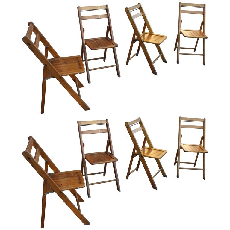 Vintage Rustic Country Folding Chairs at 1stDibs