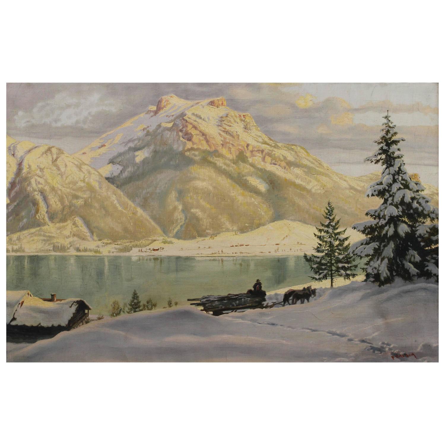 Franz Gruber Oil Painting For Sale at 1stdibs