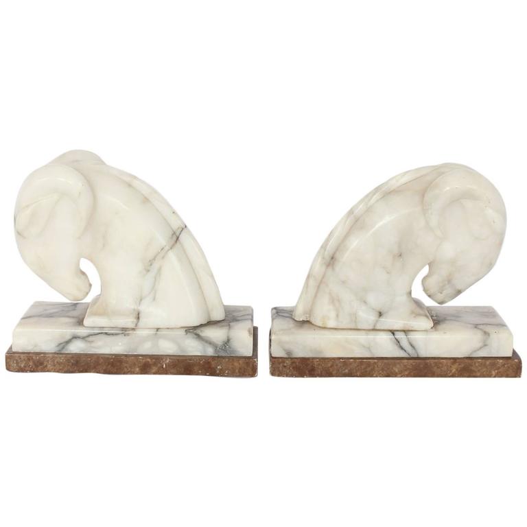 Italian Alabaster Bookends at 1stDibs