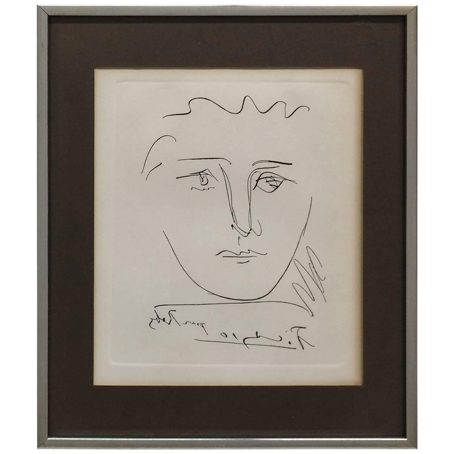 Original Etching "Pour Robie" by Pablo Picasso at 1stdibs