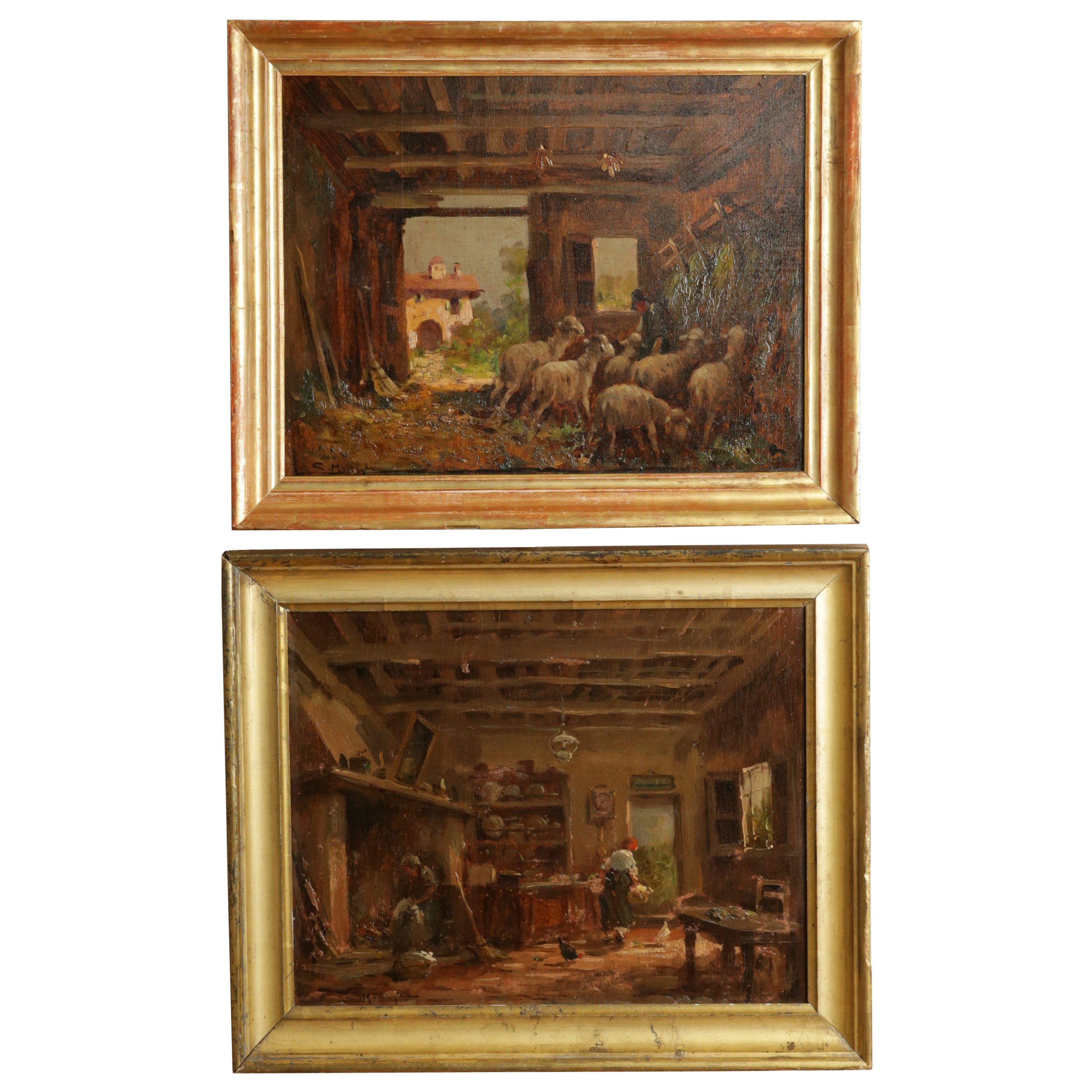 Two Gothic Angels in Giltwood Tabernacle Frames After Fra Angelico at 1stDibs | frames of the ...